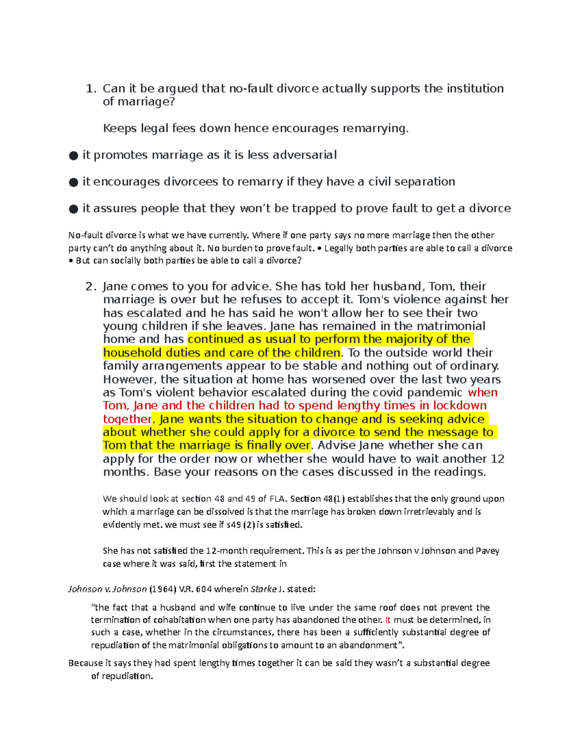 Week 5 - class tutorial notes taken in person. to solve tutorial ...