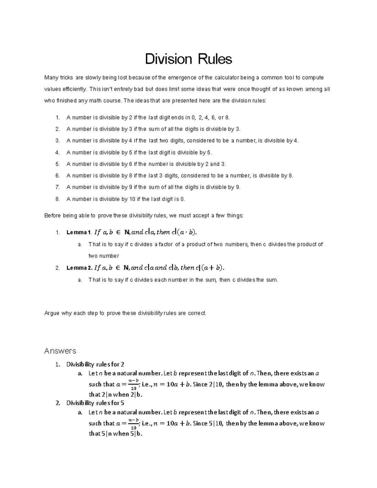 Division Rules - Division Rules Many tricks are slowly being lost ...