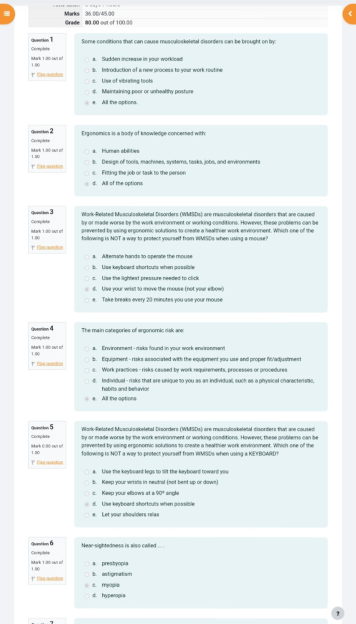 IOP2603 assignment 1 - Marks Grade 36/45. 80 out of 100. Question ...