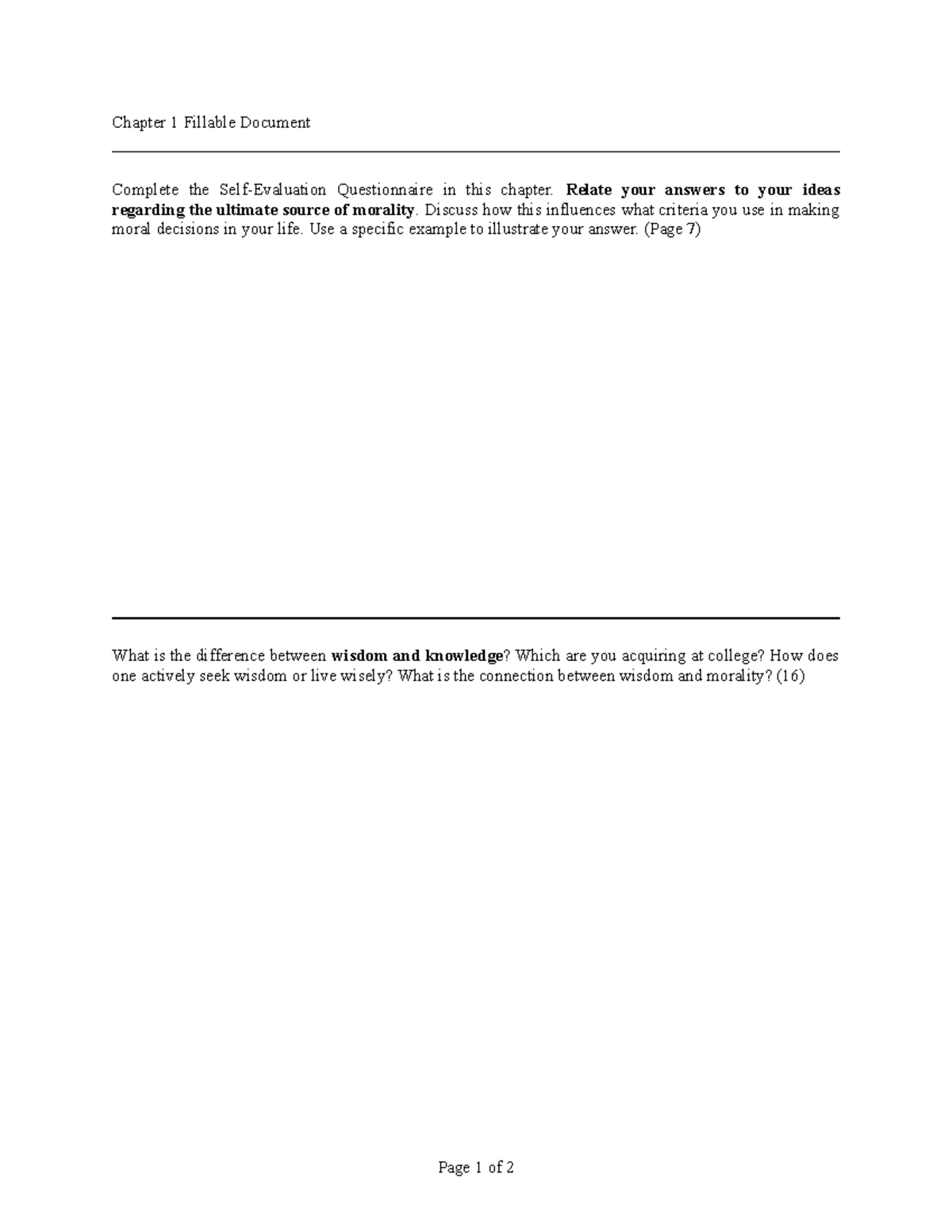 Chapter 1 Fillable Document File - Chapter 1 Fillable Document Complete ...