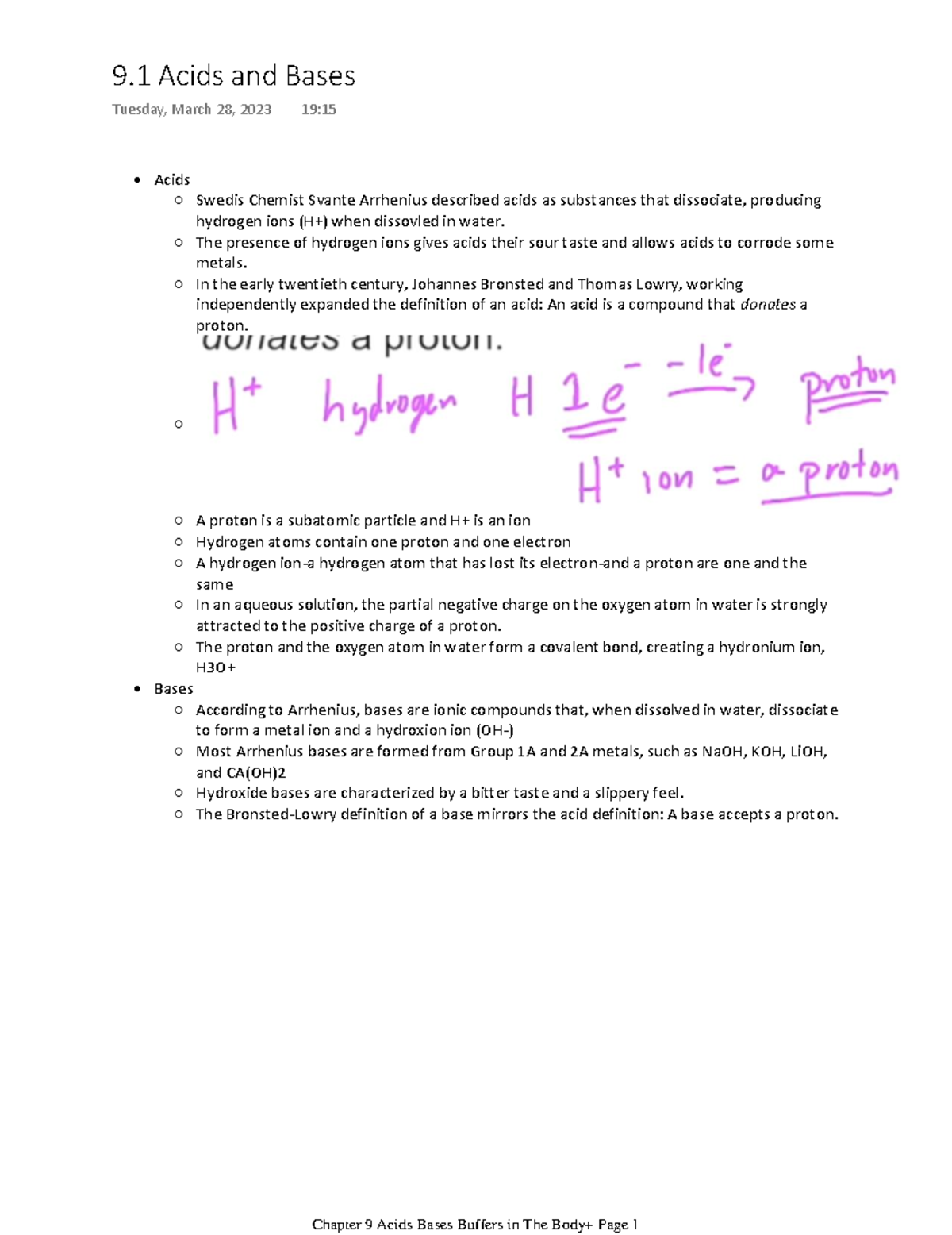 Chapter 9 Acids Bases Buffers in The Body - Acids Swedis Chemist Svante ...