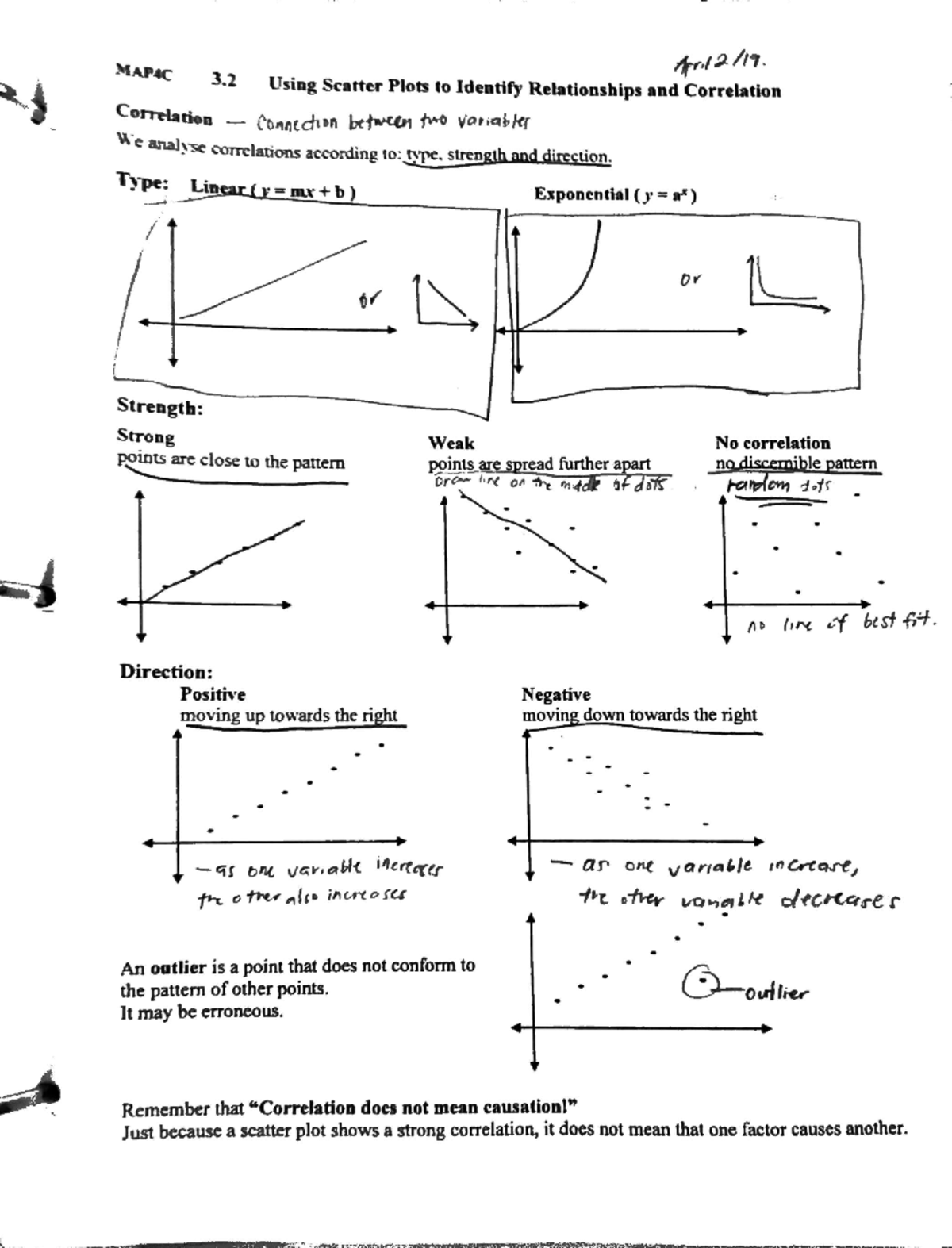 Unit 3.1 worksheet Data (Scatter Plot, Line graph) - 3 Using Scatter ...