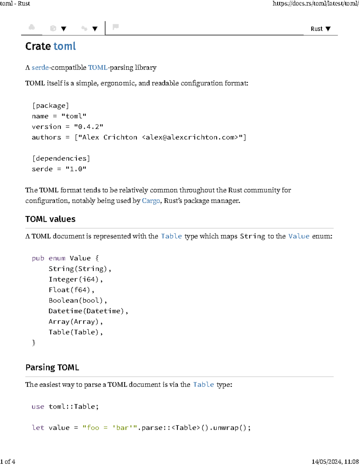 Serde toml - Crate toml A serde-compatible TOML-parsing library TOML ...