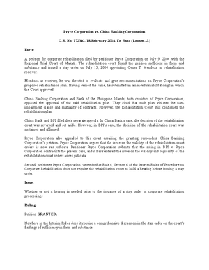 Special Civil Action Lecture Notes - I. SPECIAL CIVIL ACTIONS (Rules 62 ...