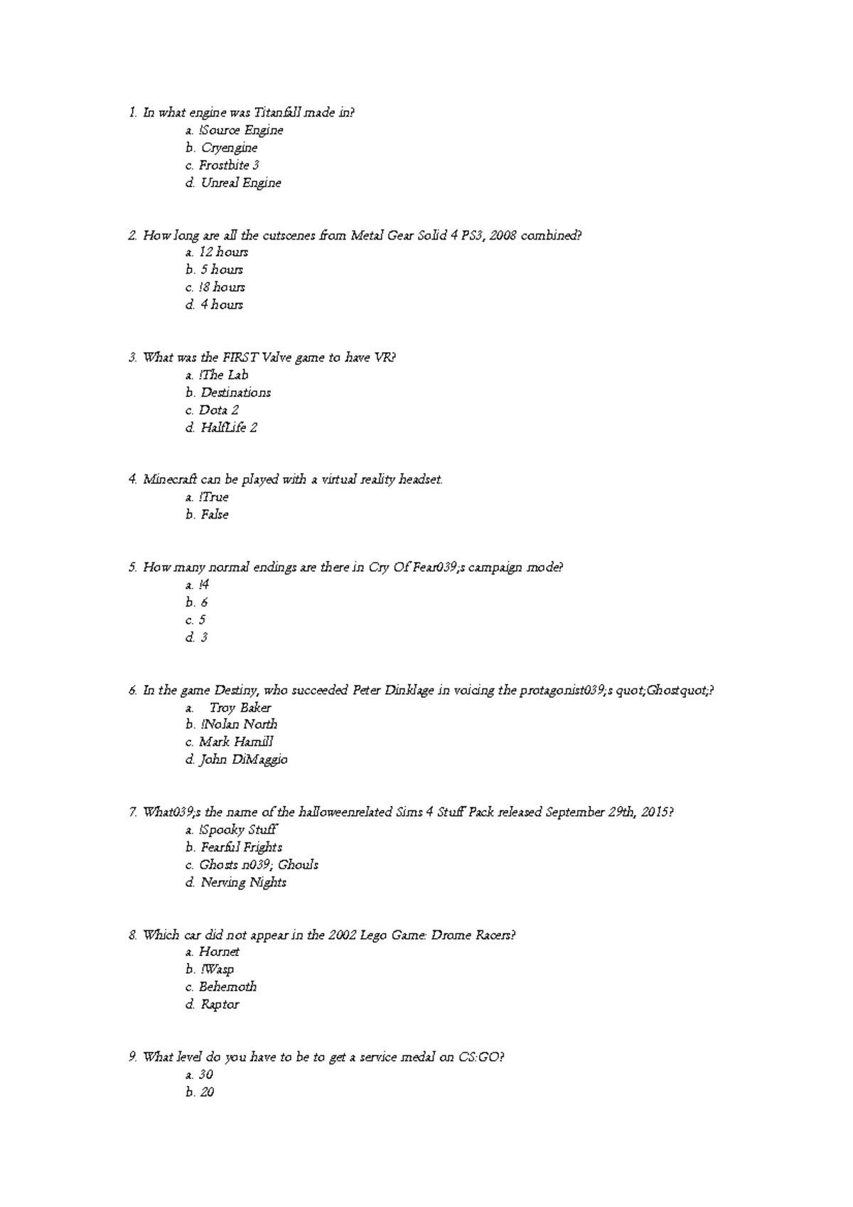 Math123 Answer 10 - oxixixixixoxo - In what engine was Titanfall made ...