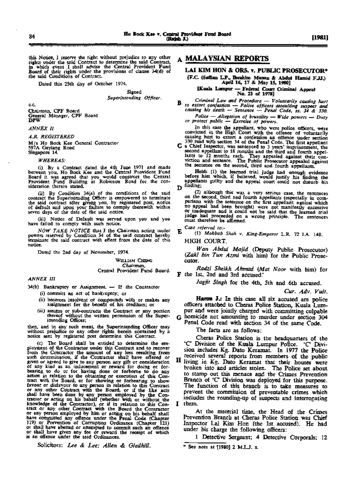 LAI KIM HON & ORS v Public Prosecutor [SEE NOTE AT [1980] 2 M.L.J. X ...