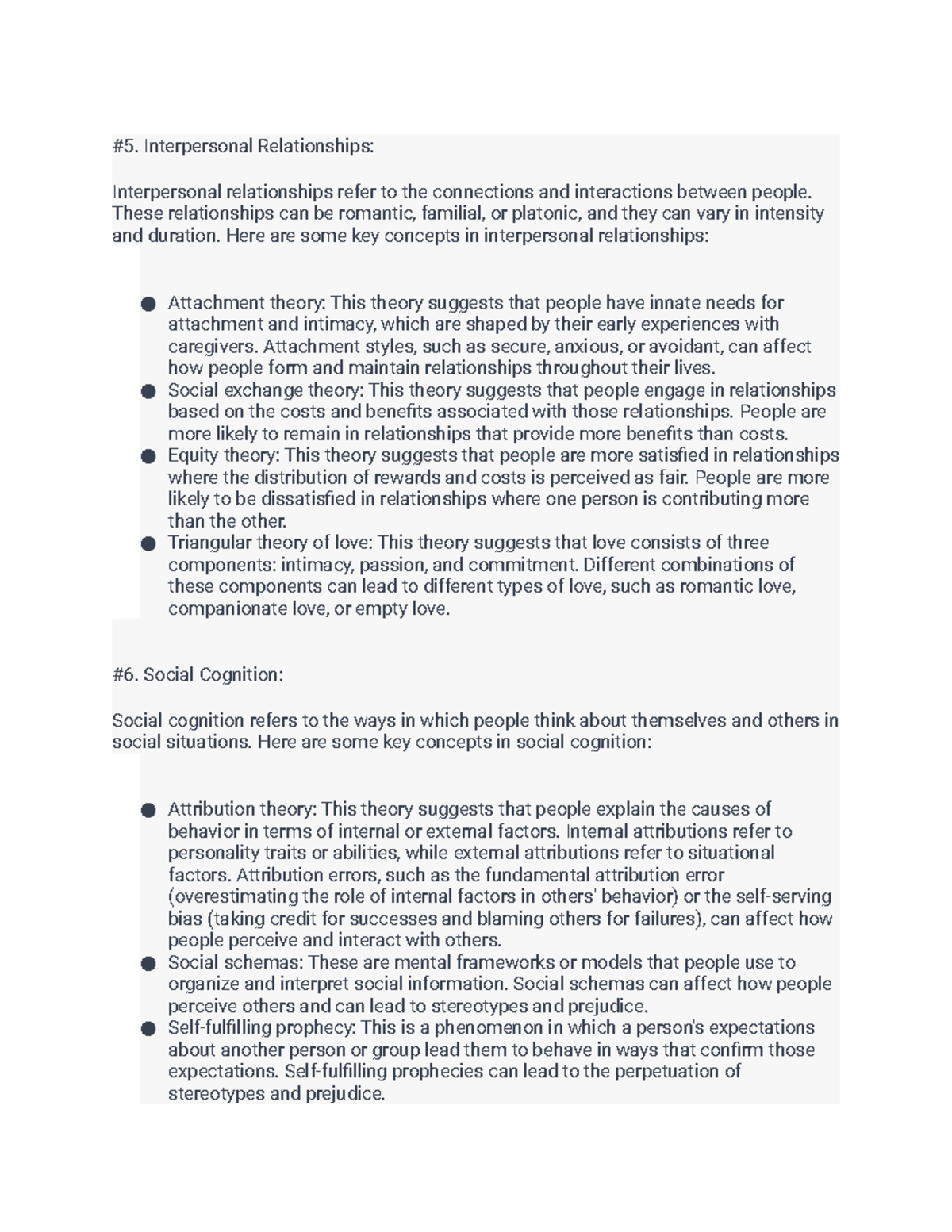 Topics in Social Psychology 5-6 - #5. Interpersonal Relationships ...