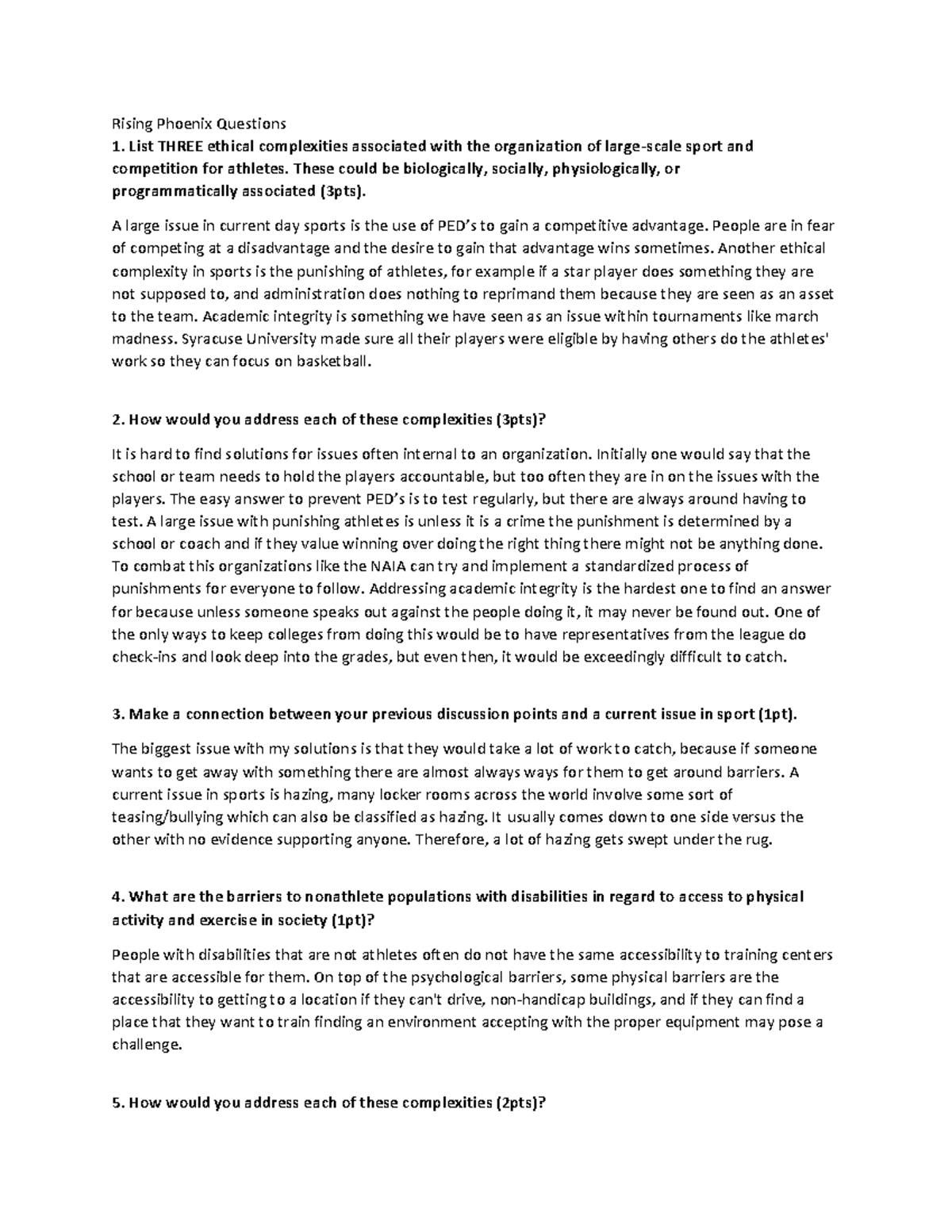 Rising Phoenix Questions - Rising Phoenix Questions List THREE ethical ...