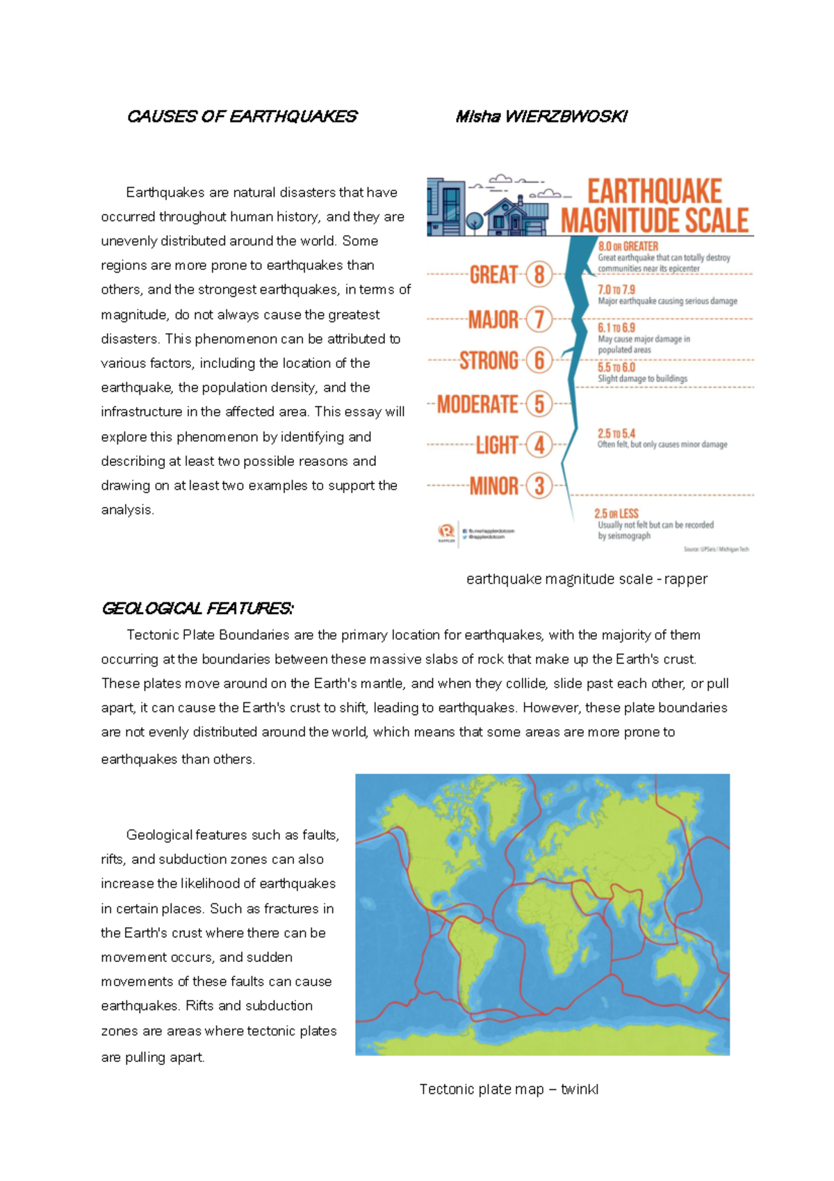 Earthquakes - earthquake essay case study 20222 - CAUSES OF EARTHQUAKES ...