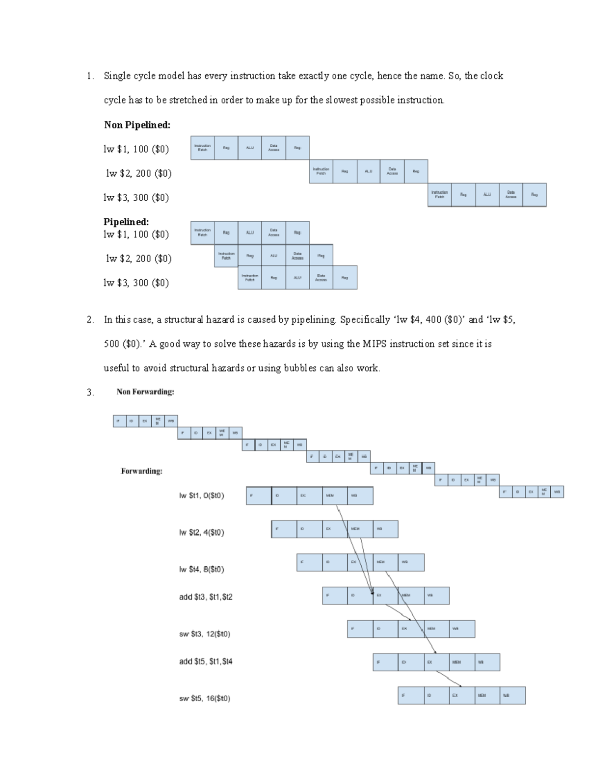 Computer Arch Assignment 4 Single Cycle Model Has Every Instruction