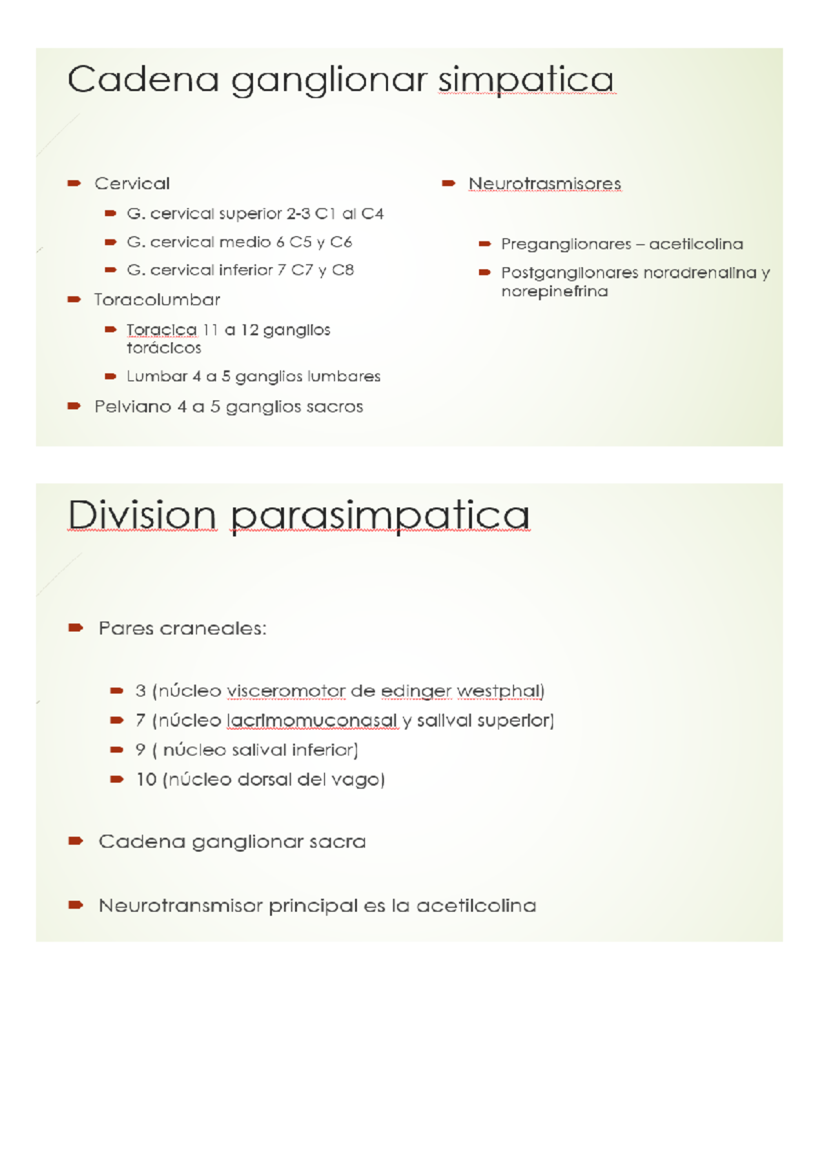 Sistema Nervioso Autonomo - Cadena ganglionar simpatica Cervical ...