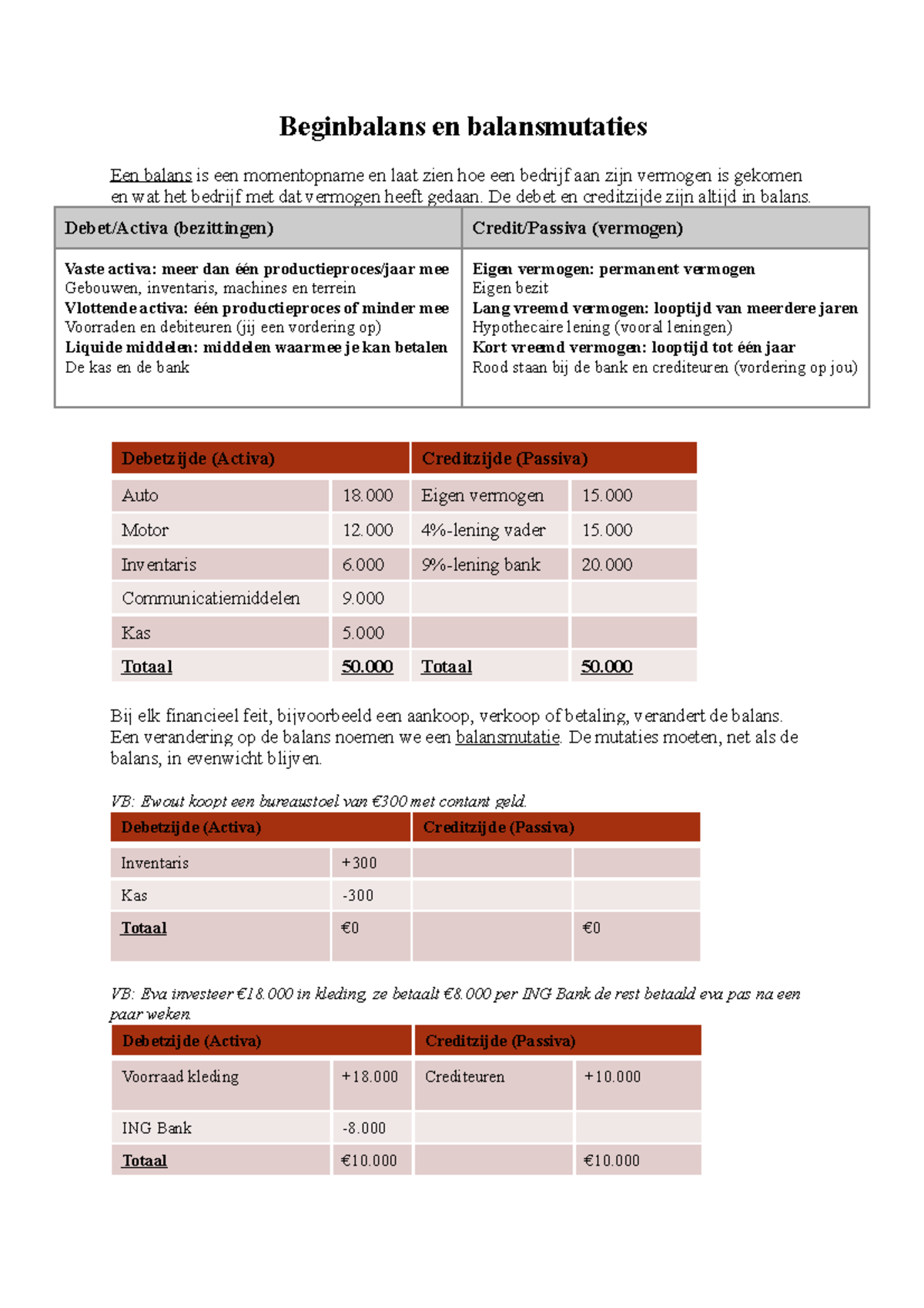 Beco H3 - Heel leerzaam - Beginbalans en balansmutaties Een balans is ...