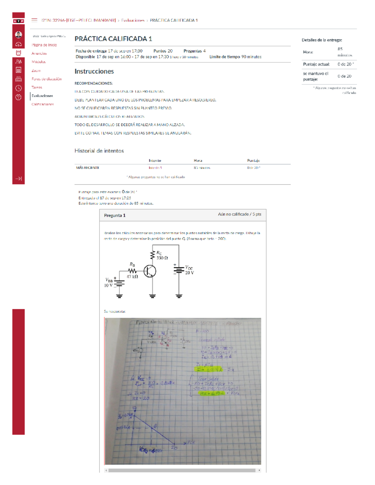 Práctica Calificada 1 - Circuitos Electronicos Amplificadores - Circuitos Amplificadores - Studocu