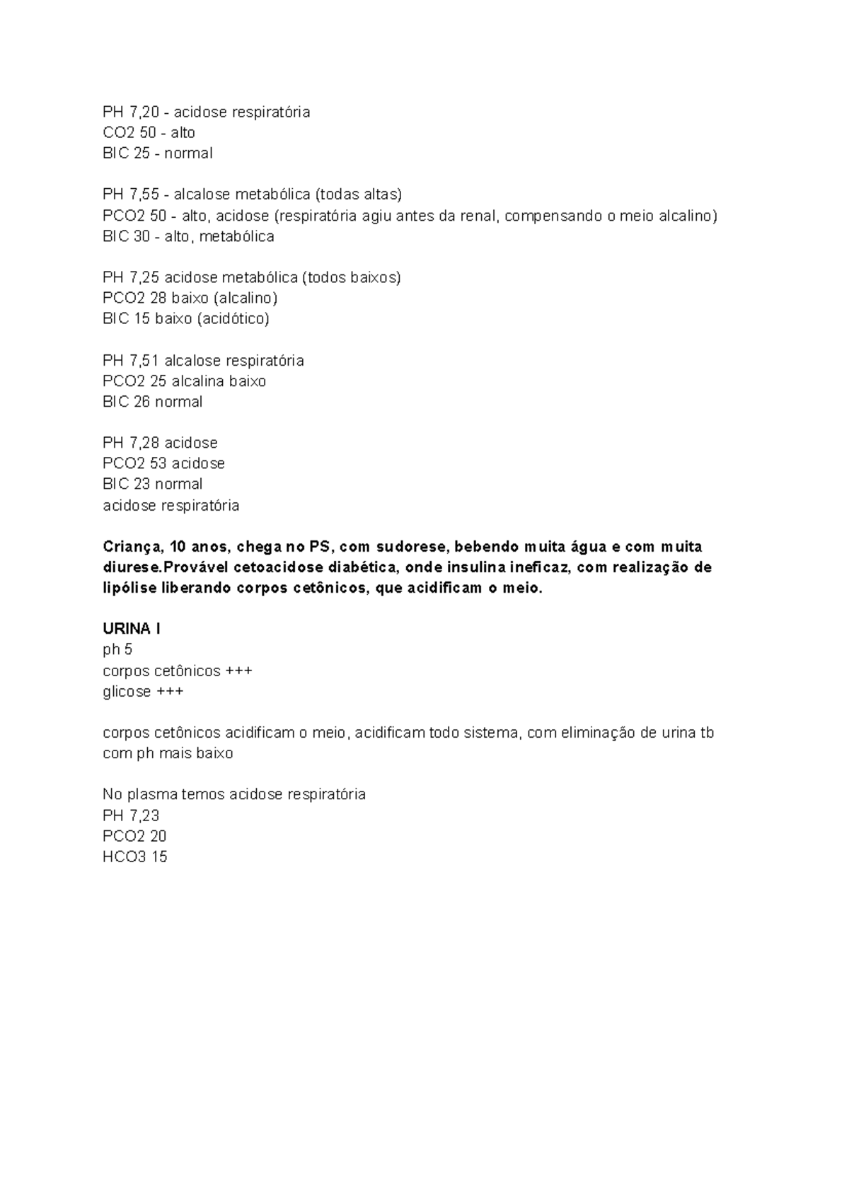 Hélio 02 06 - análises clínicas - PH 7,20 - acidose respiratória CO2 50 ...