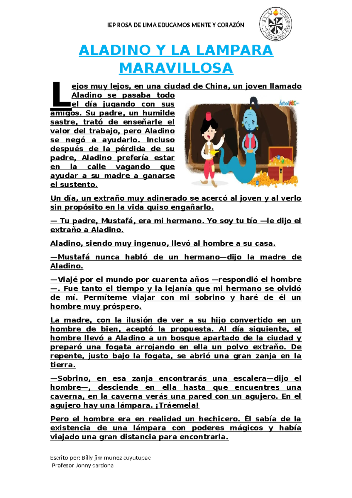 Aladino Y LA Lampara Maravillosa - ALADINO Y LA LAMPARA MARAVILLOSA ...