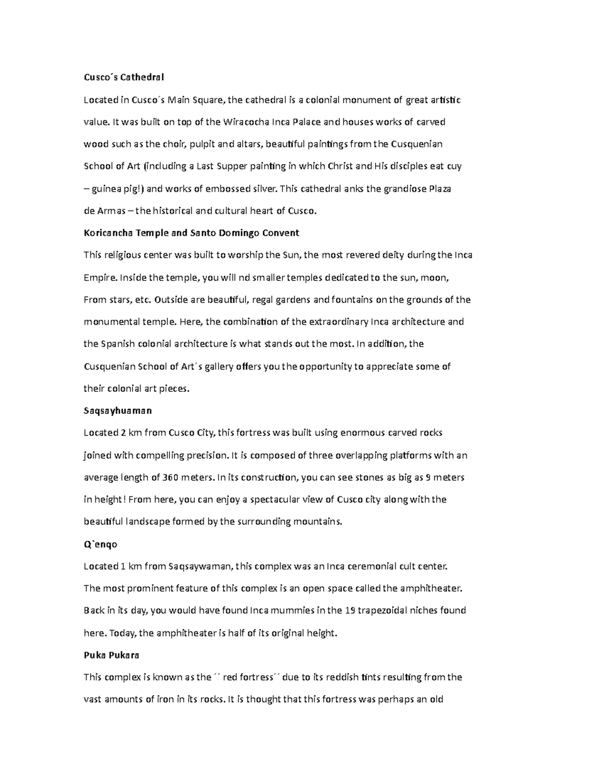 City tour - hecho bien - Cusco ́s Cathedral Located in Cusco ́s Main ...