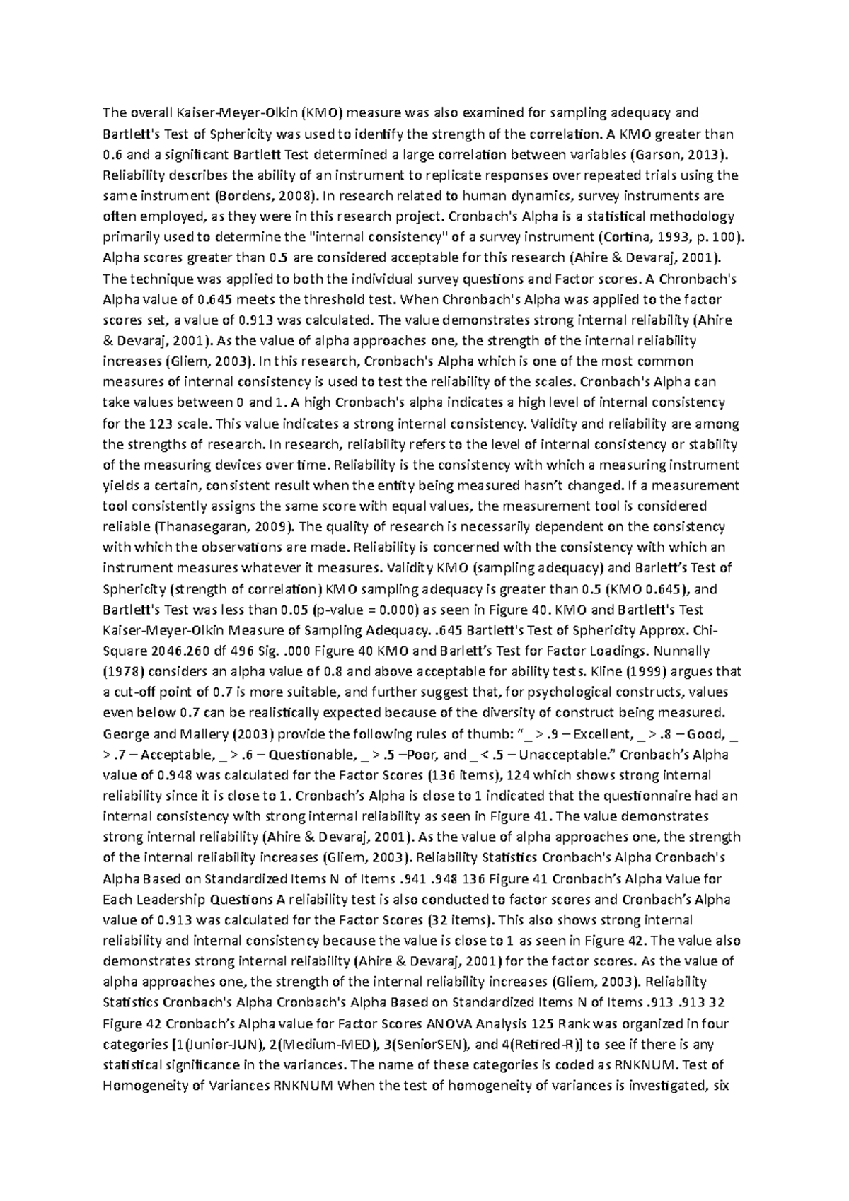 Work37 - N/a - The overall Kaiser-Meyer-Olkin (KMO) measure was also ...