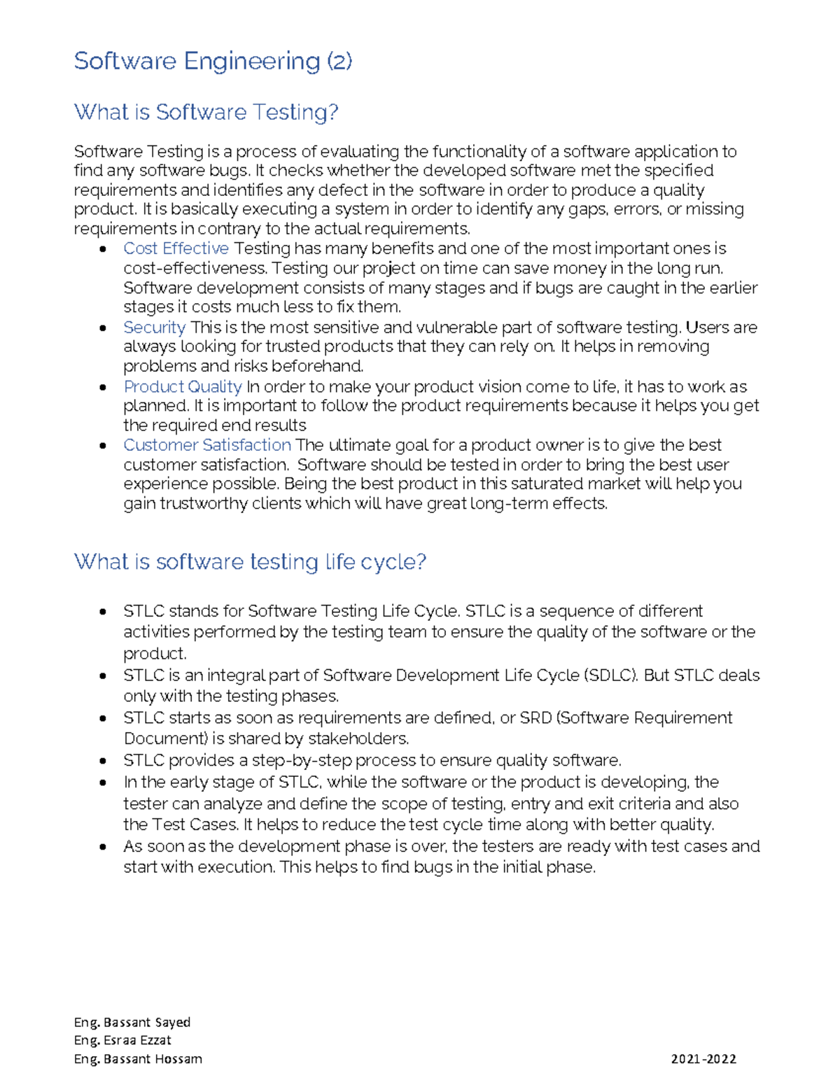 4 Introduction Software Testing Eng Bassant Sayed Eng Esraa Ezzat What Is Software Testing