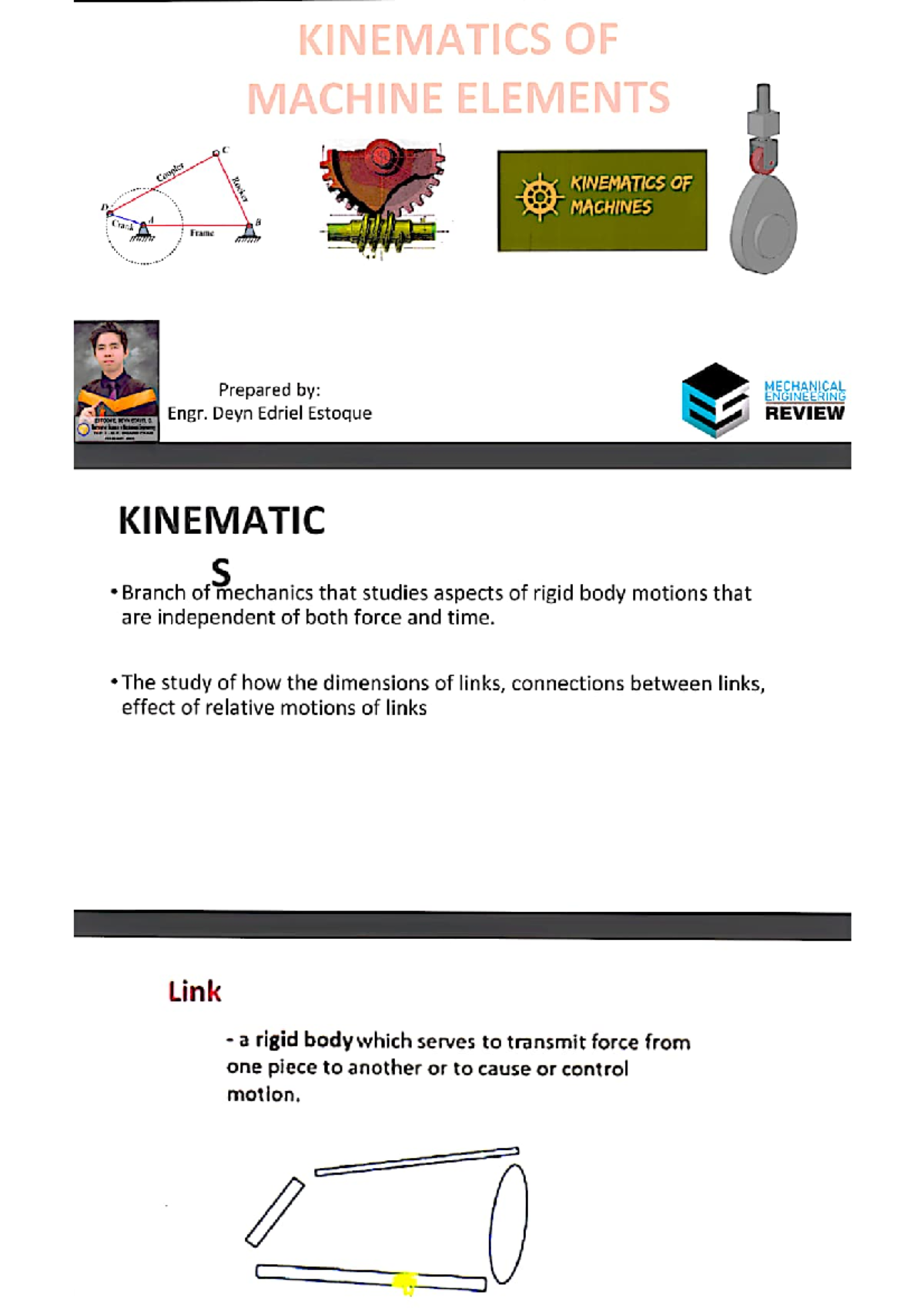 MESL Kinematics OF Machines - Mechanical Engineering - Studocu