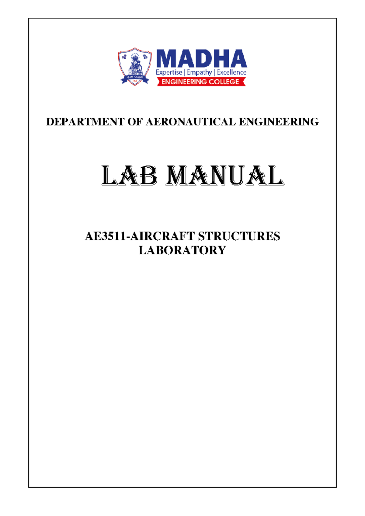 III Year Lab Manual - avionics notes - DEPARTMENT OF AERONAUTICAL ...