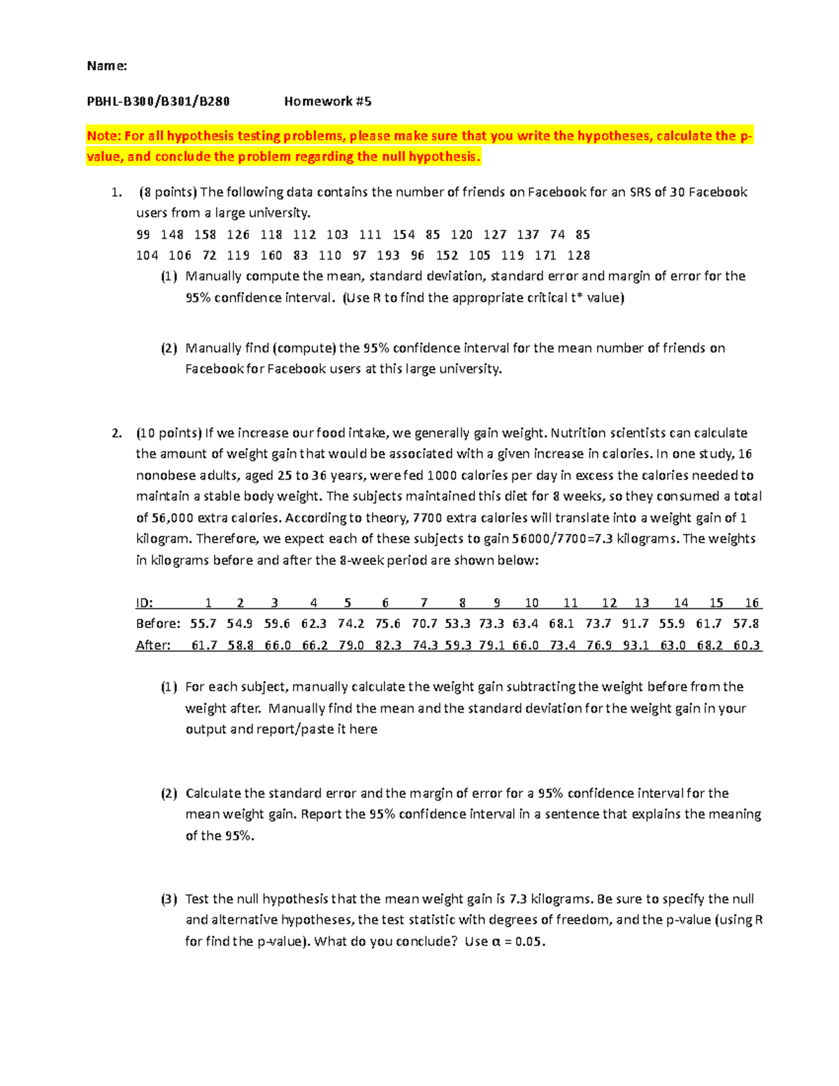 Homework 5 F23 - reb - Name: PBHL-B300/B301/B280 Homework # Note: For ...