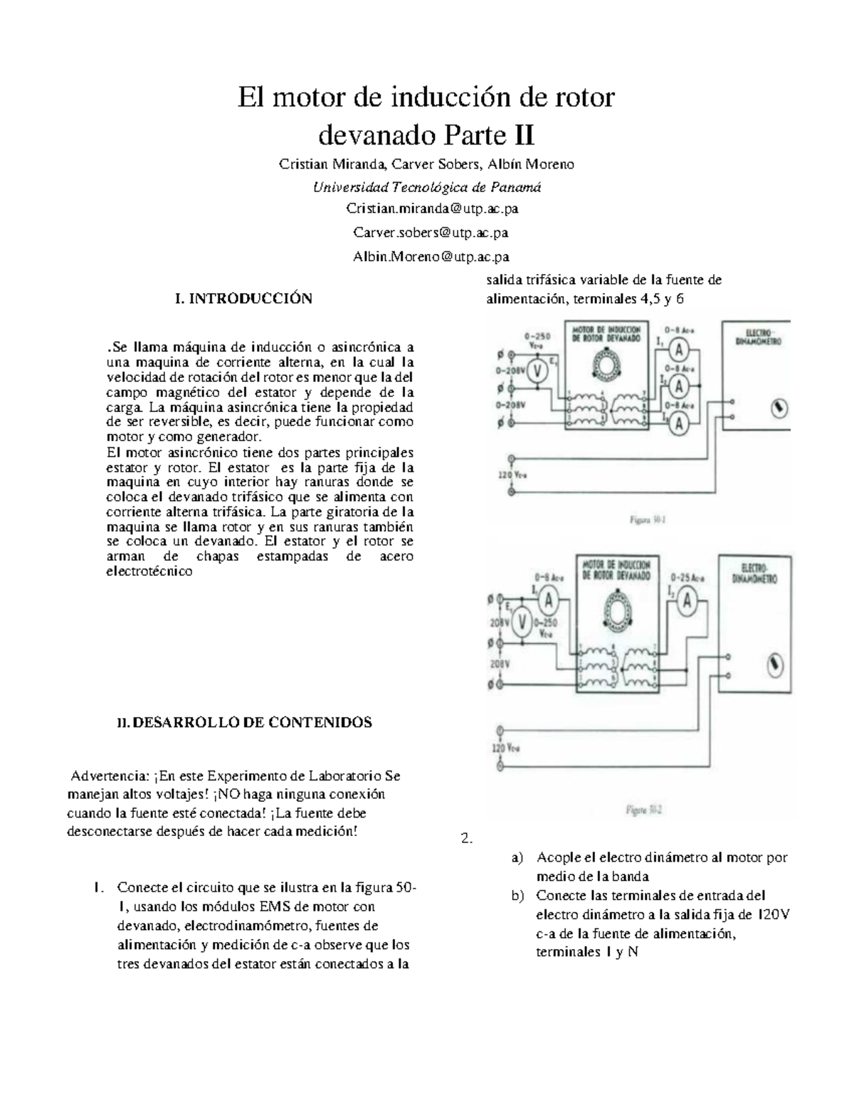 LAB #8 - lab - El motor de inducción de rotor devanado Parte II ...