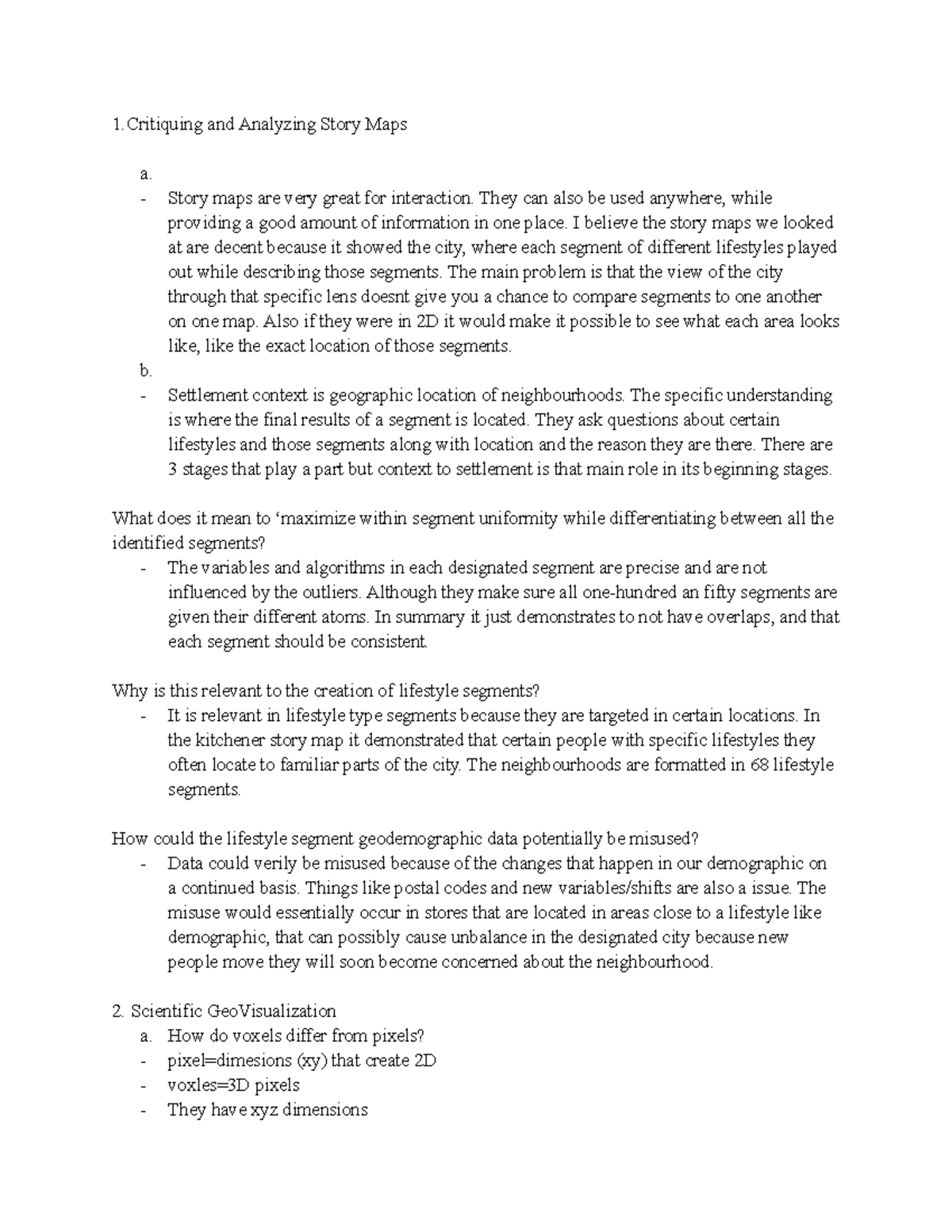 Assignmetn 8 Critiquing and Analyzing Story Maps - 1 and Analyzing ...