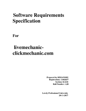 Software Specification Requirement on Myntra - SOFTWARE SPECIFICATION ...