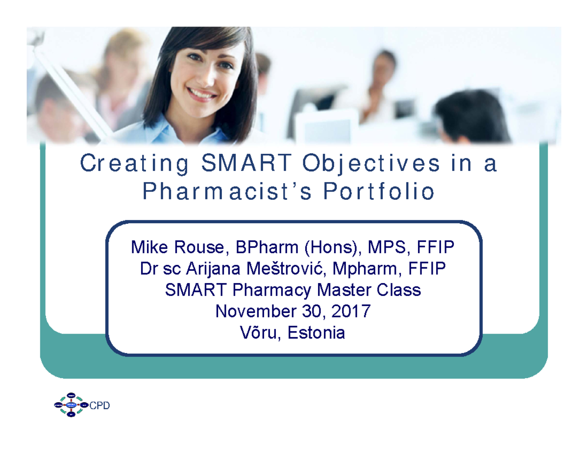 4 Mike and Arijana Creating Smart Goals in a Pharmacist's Portfolio ...