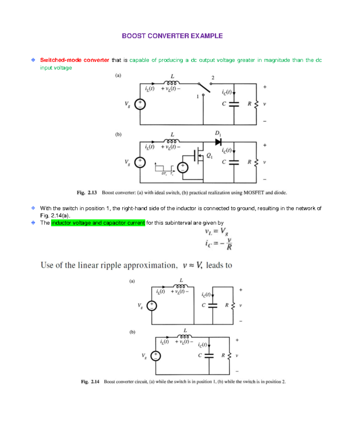M3 BOOST CONVERTER - BOOST CONVERTER EXAMPLE Switched-mode converter ...