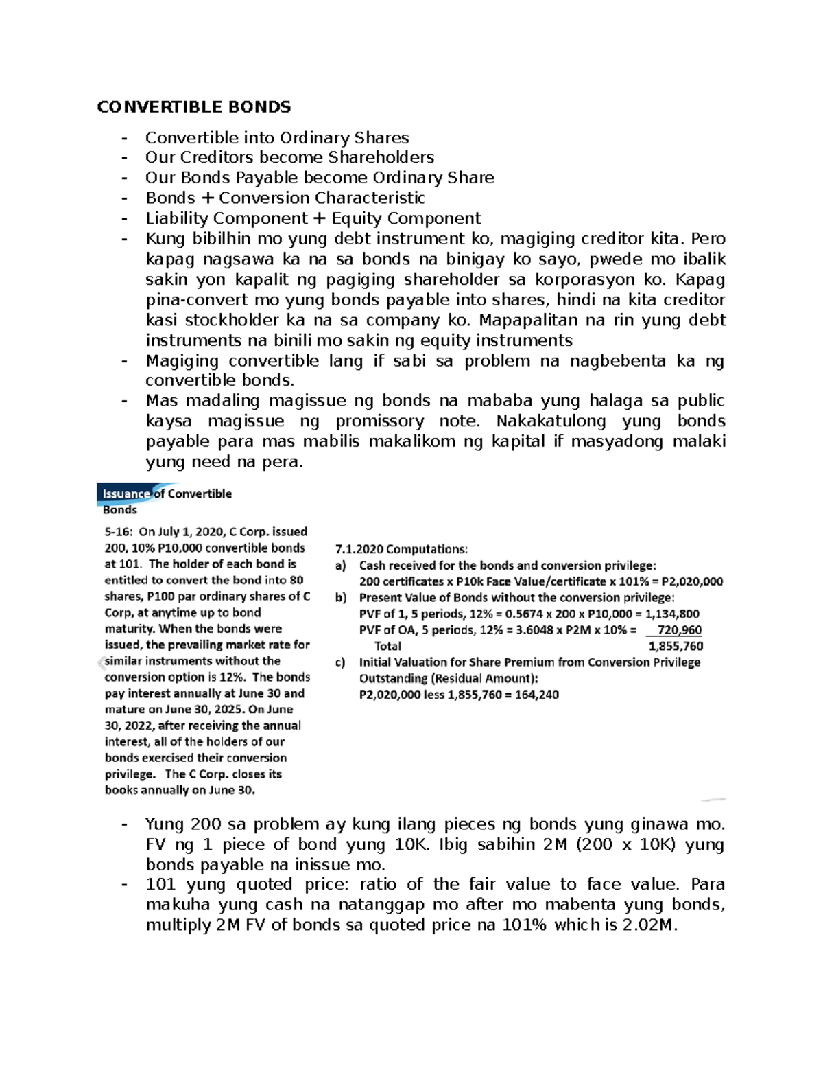 Bonds Payable PART 2 ( Convertible Bonds) - CONVERTIBLE BONDS ...