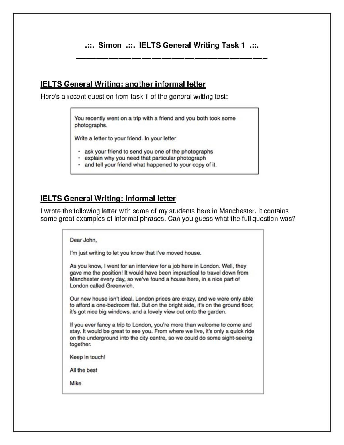 Feismo - How to write IELTS general writing taks 1 - .::. Simon .::. IELTS General Writing Task ...