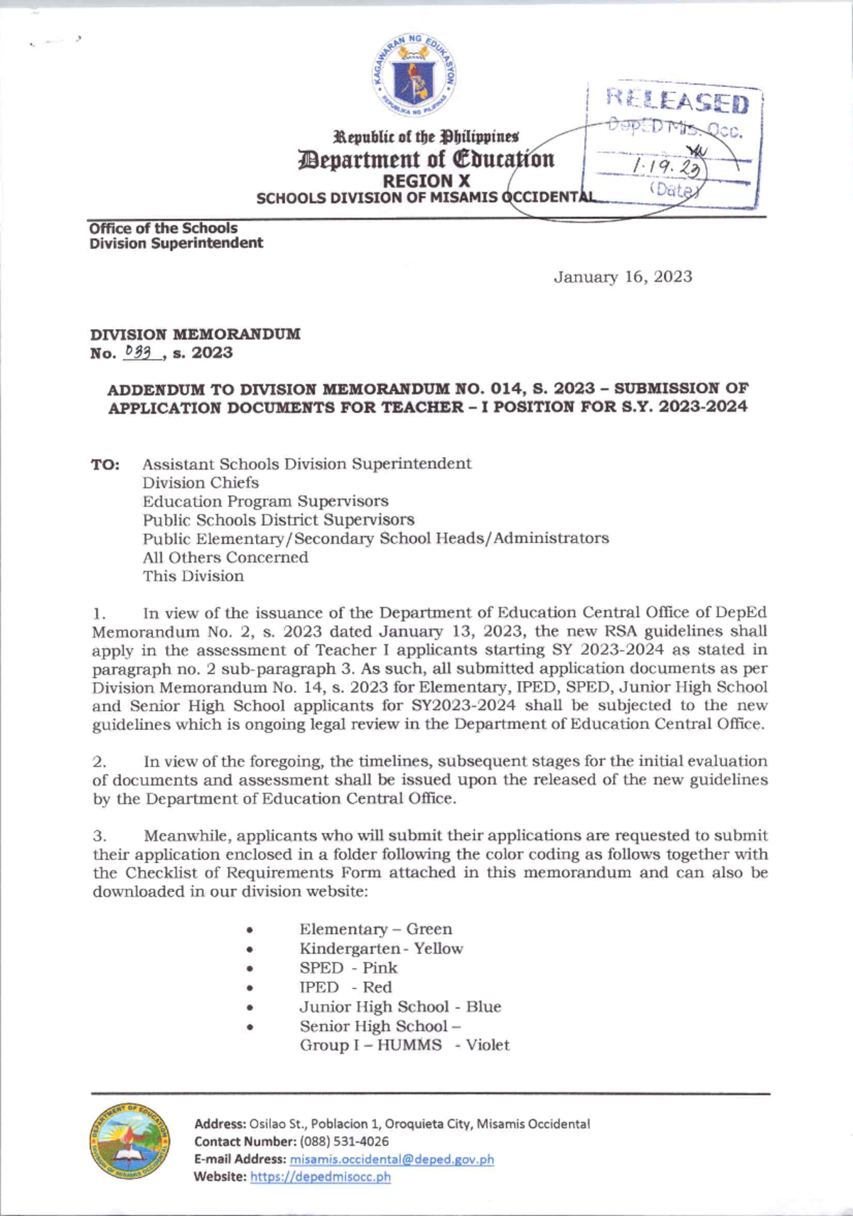 Dep ED-Mis-Occ-DM.-033-S.-2023 - History - Studocu