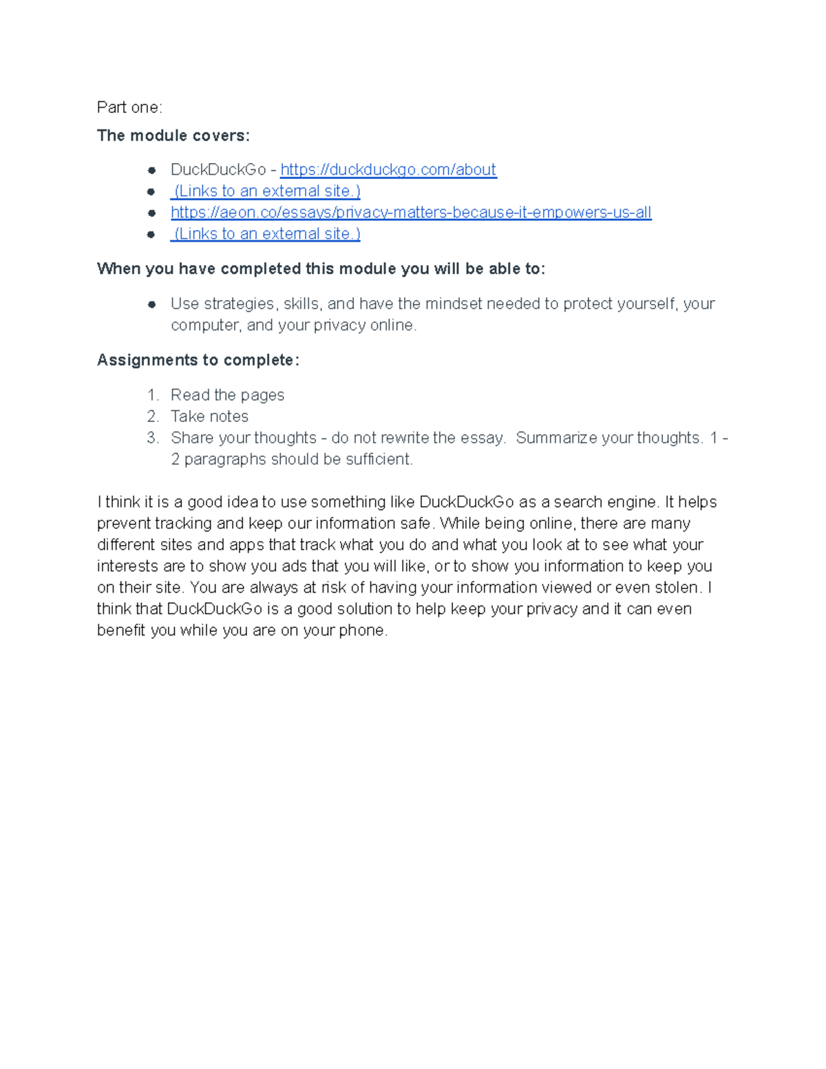 Online Privacy and YOU - CISC100 - Bucks - Studocu