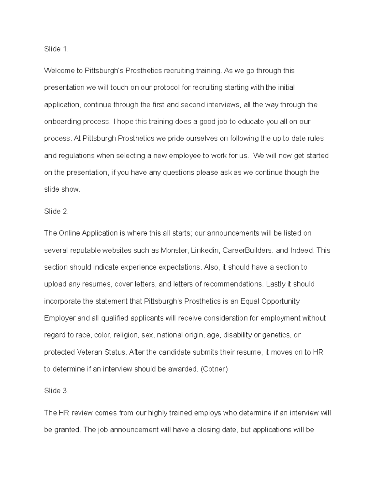 Power Point write up HR word final slide show - Slide 1. Welcome to ...