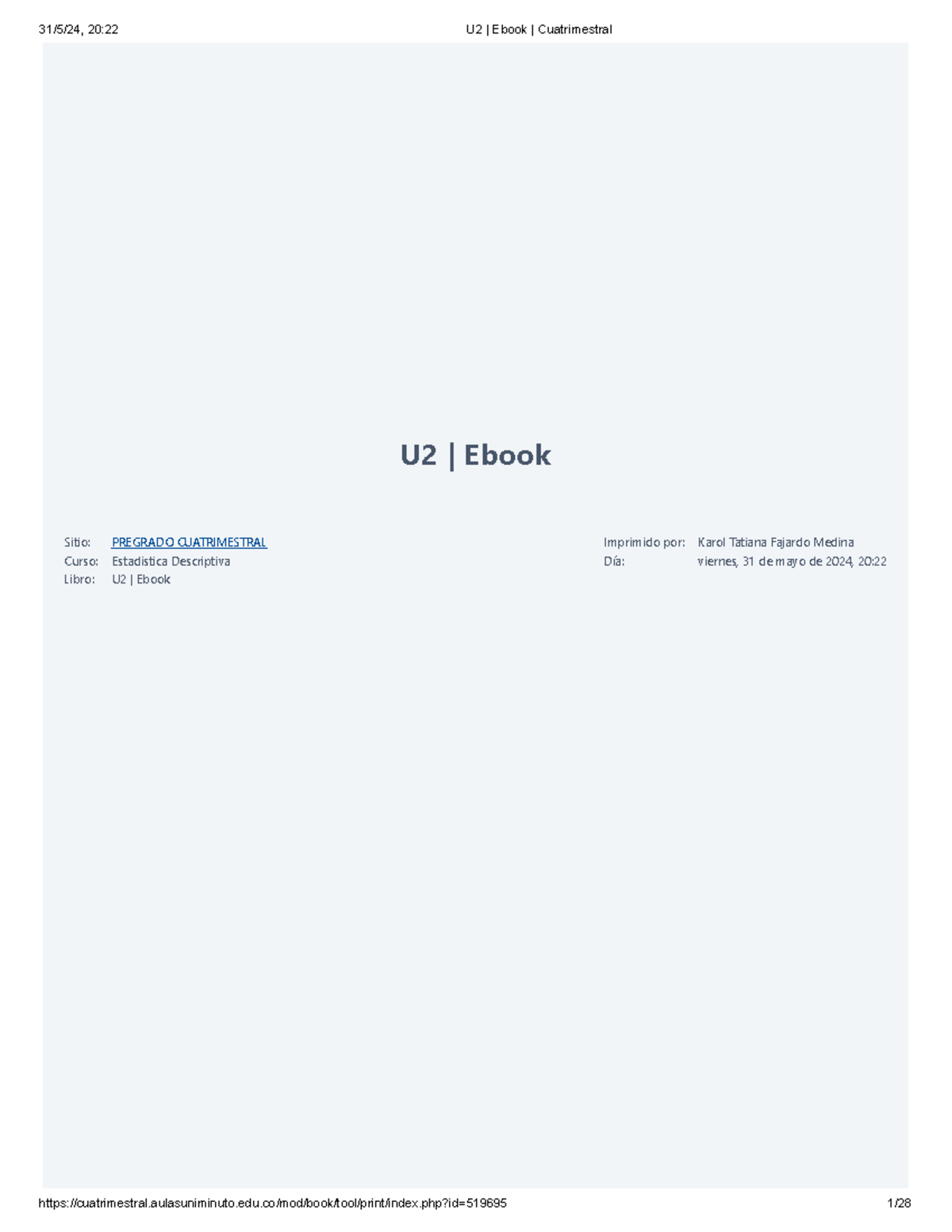 U2 Ebook Cuatrimestral - U2 | Ebook Sitio: PREGRADO CUATRIMESTRAL Curso: Estadistica Descriptiva ...