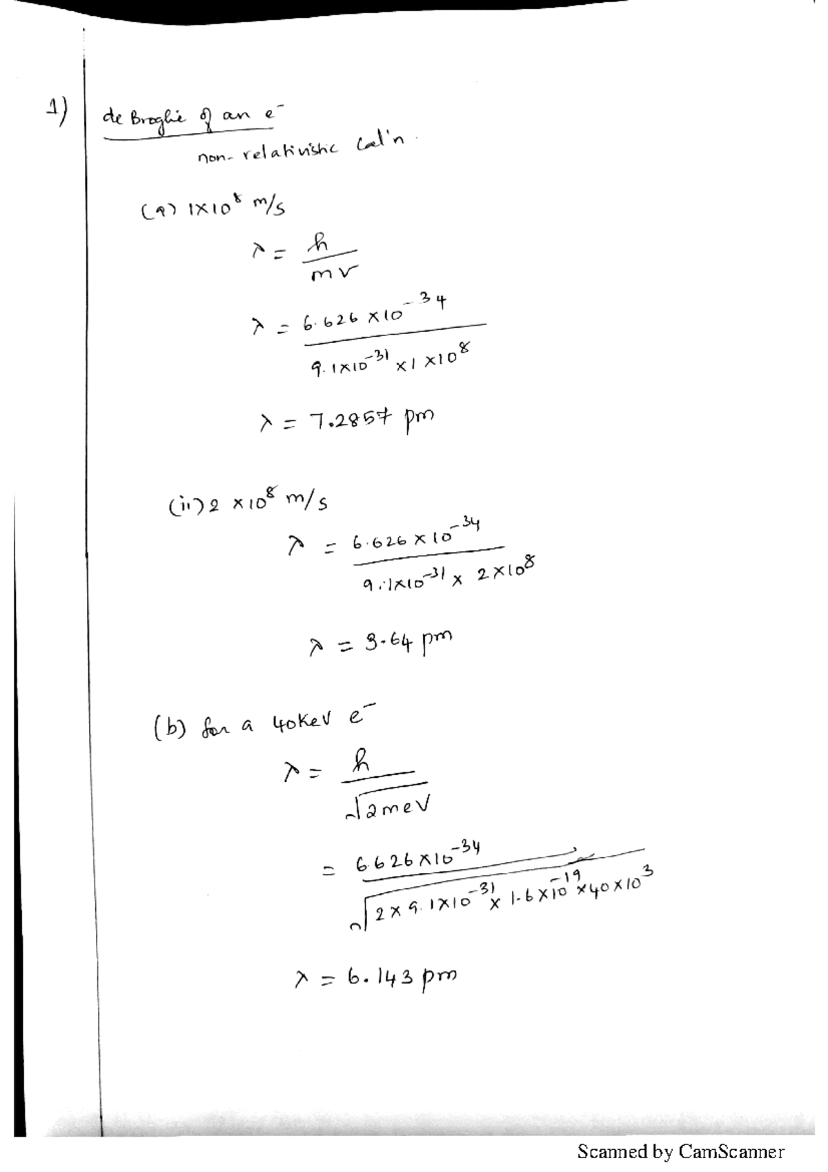 Solutions to QM numericals - Basic Electrical and Electronics Engineering - Studocu