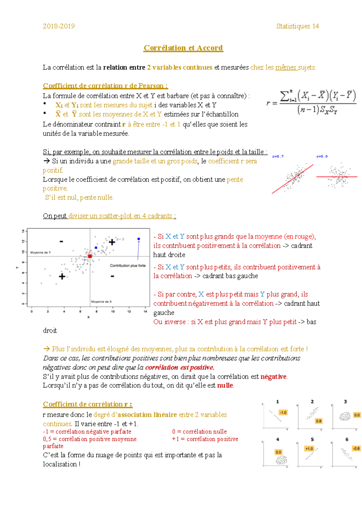 14) statistiques - Warning: TT: undefined function: 32 2018-2019 Statistiques 14 Corrélation et ...