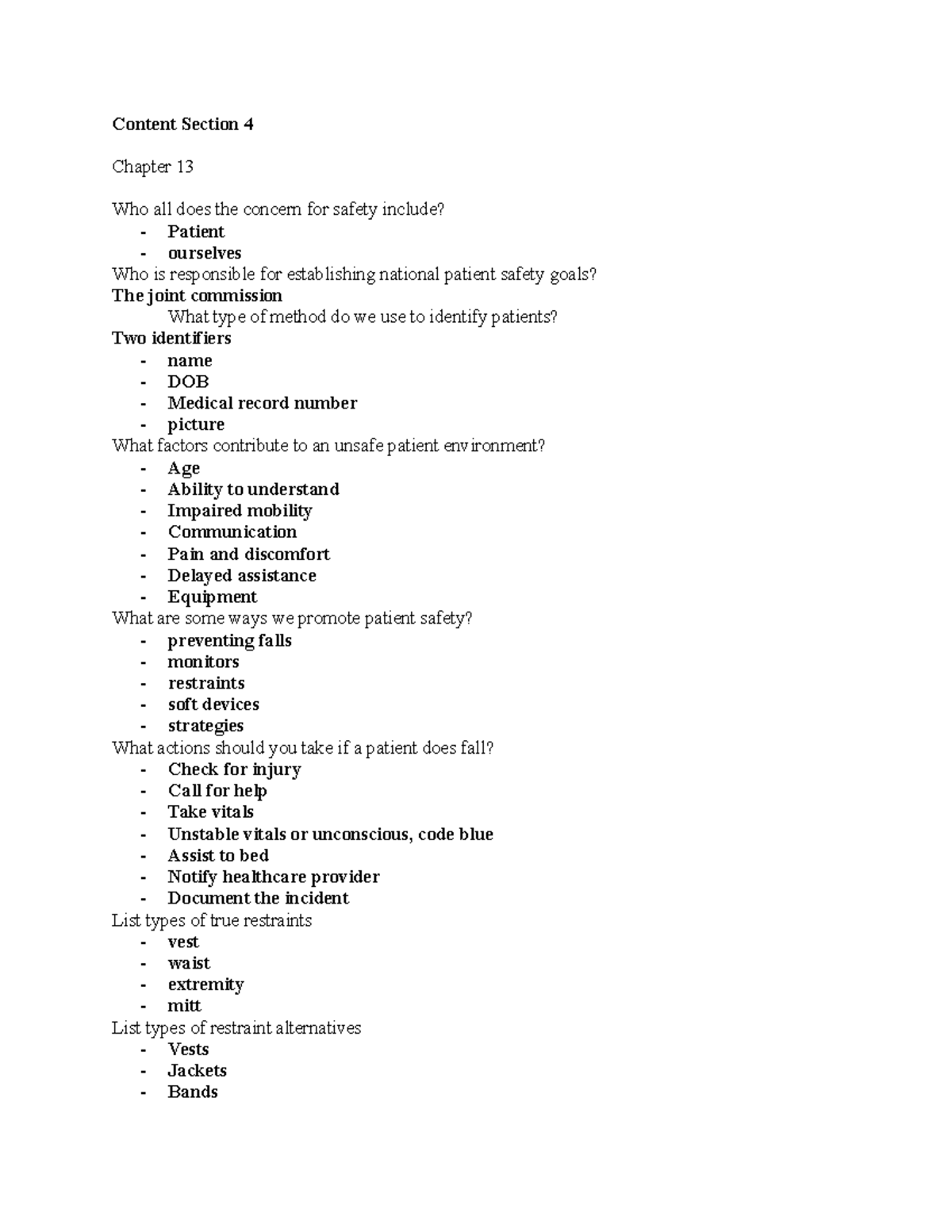 Content Section 4 Worksheet Outline - Content Section 4 Chapter 13 Who ...