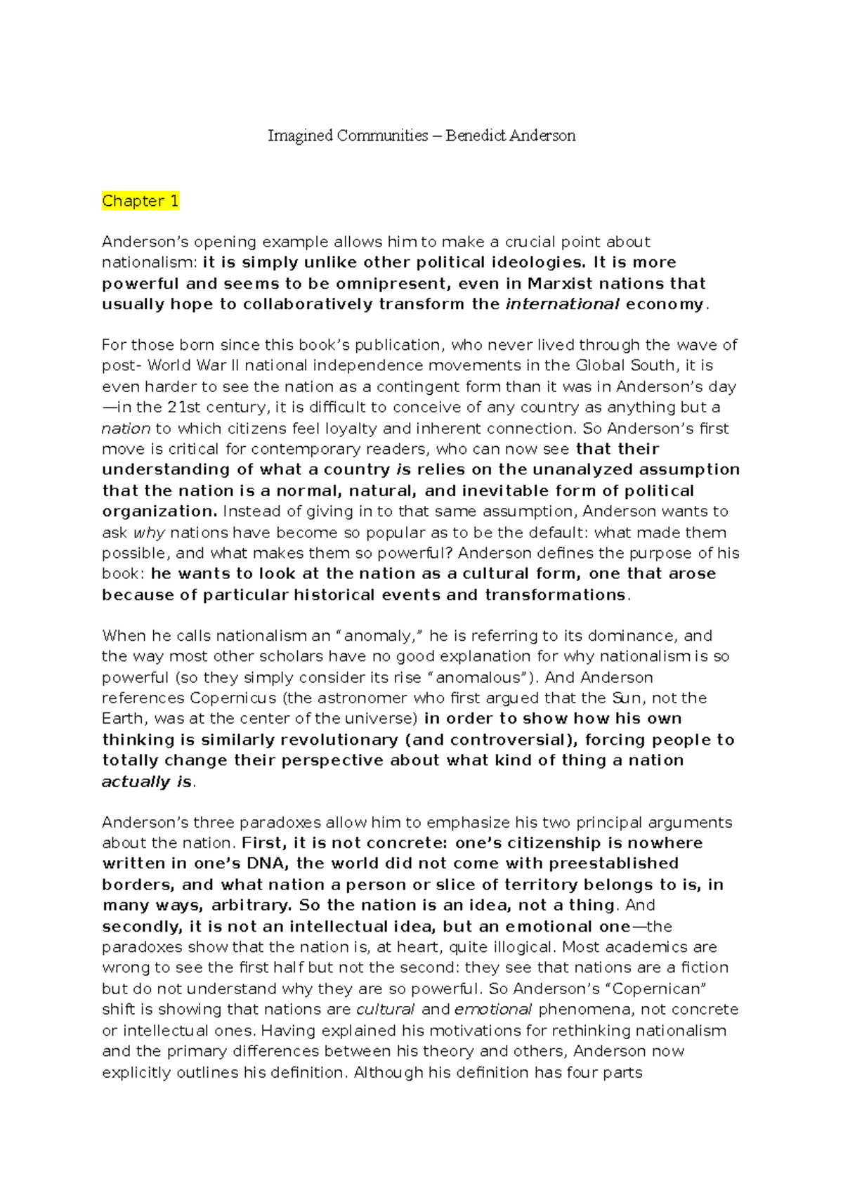 Imagined Communities analyse - Imagined Communities – Benedict Anderson ...