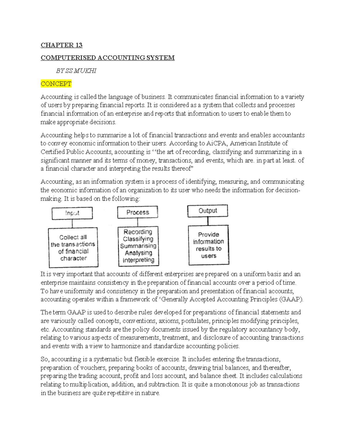 ACT XI Chapter 13 Computerised Accounting - CHAPTER 13 COMPUTERISED ...