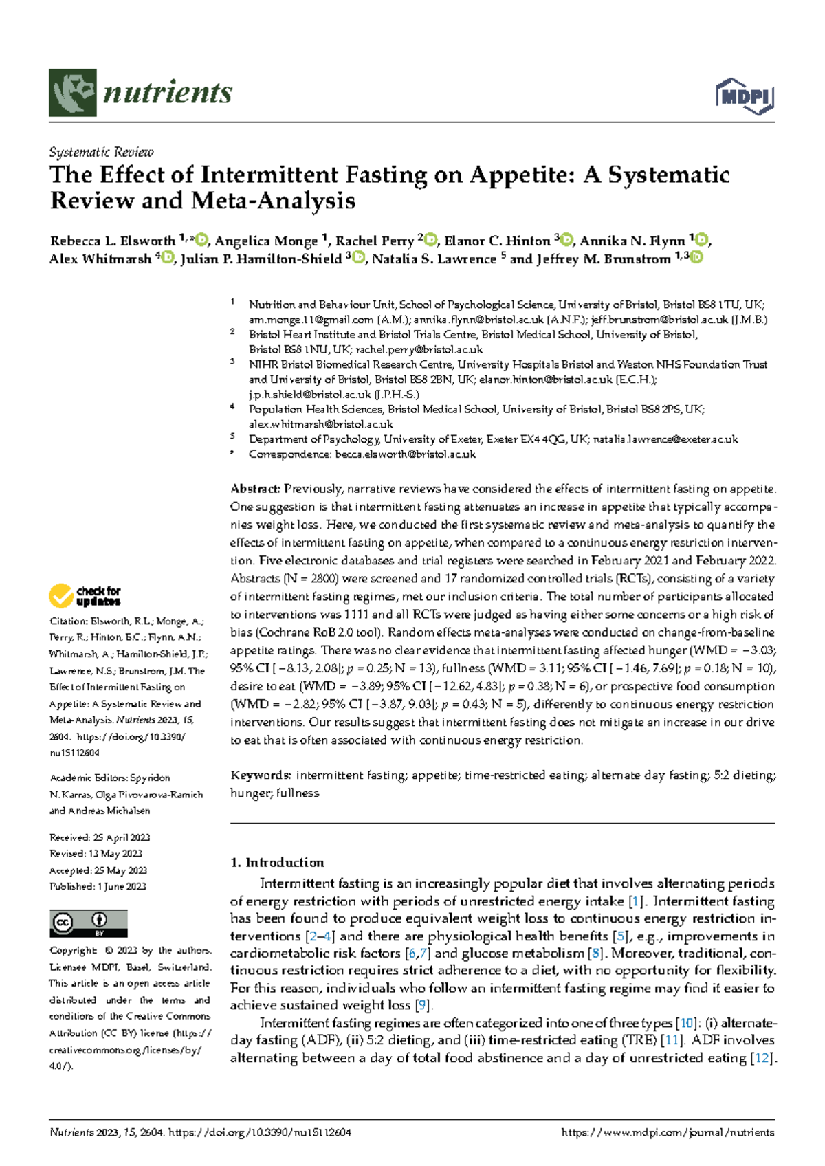 Nutrients 15 02604 9 - nmmmm - Citation: Elsworth, R.; Monge, A.; Perry ...
