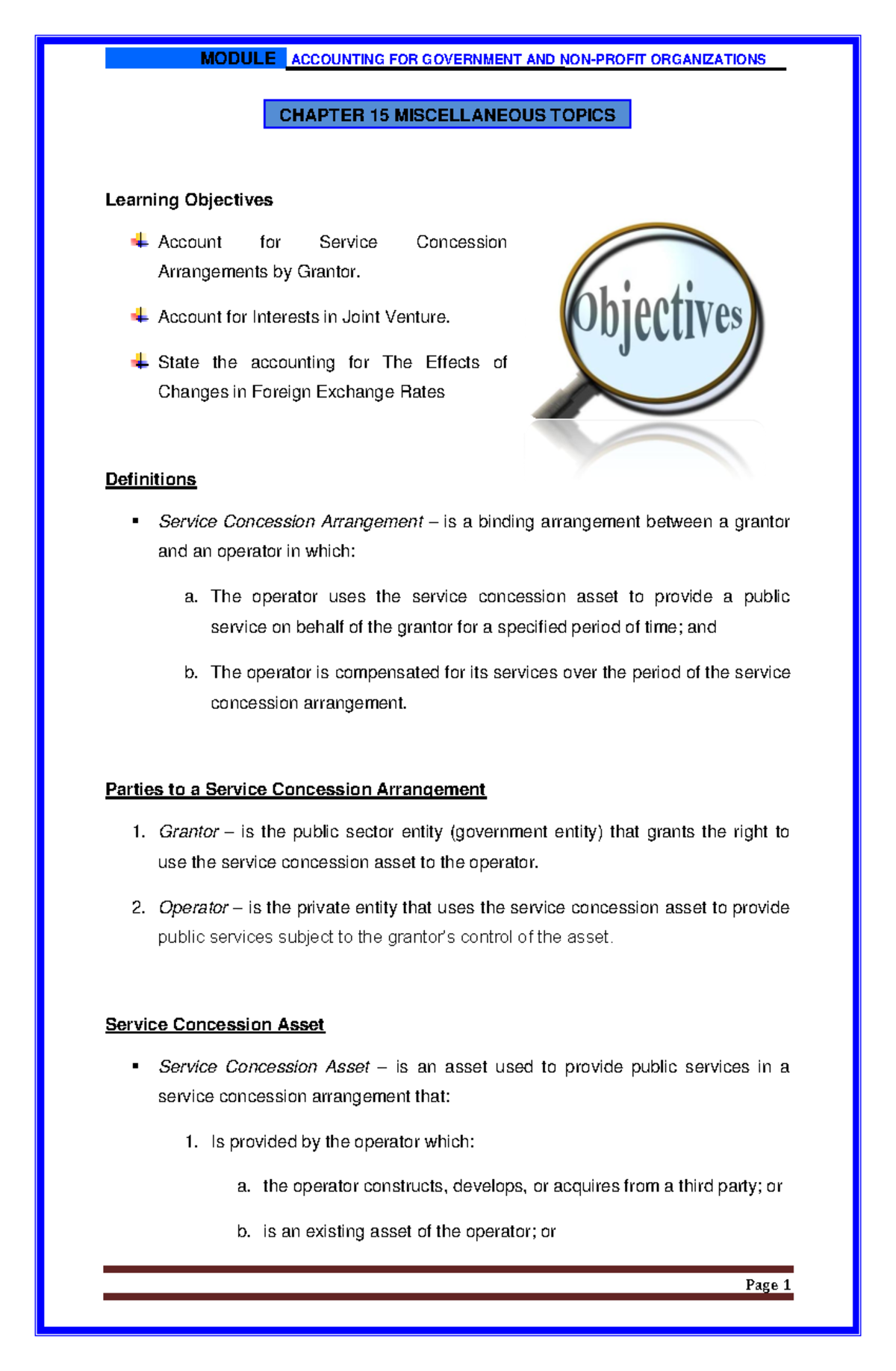 Chapter 15 Miscellaneous Topics - CHAPTER 15 MISCELLANEOUS TOPICS ...