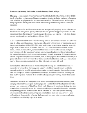 IDB Group Assignment PART 1 - GROUP ASSIGNMENT PART 1 CT042-3-1-IDB INTRODUCTION TO DATABASE ...