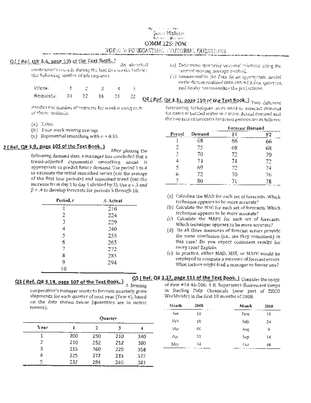 Chapter # 3- Tutorial Problems WITH Solutions - COMM 225 - Studocu Chapter # 3- Tutorial Problems WITH Solutions - COMM 225 - Studocu