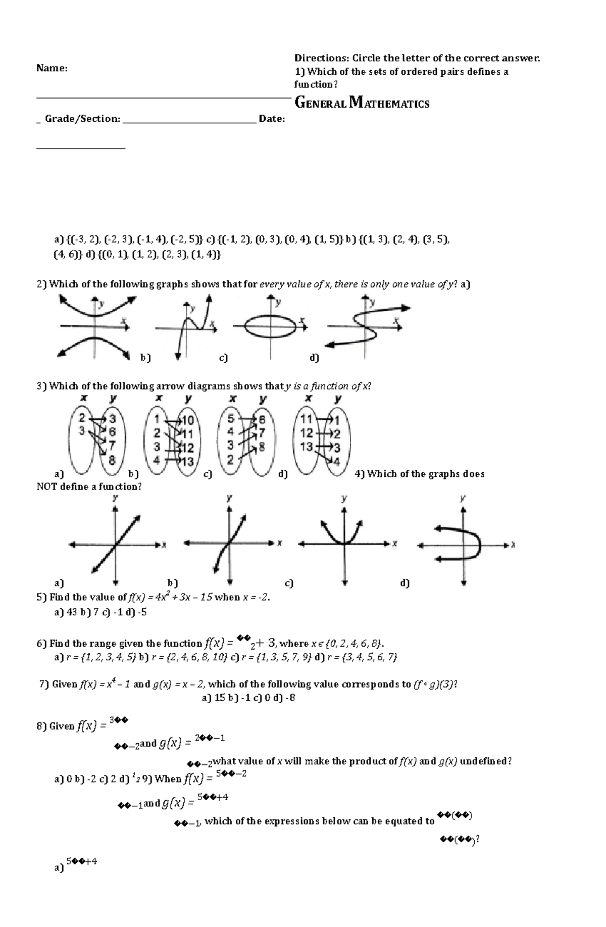 General Math 1st Quarter Exam Name Grade Section general-math-1st-quarter-exam-name-grade-section