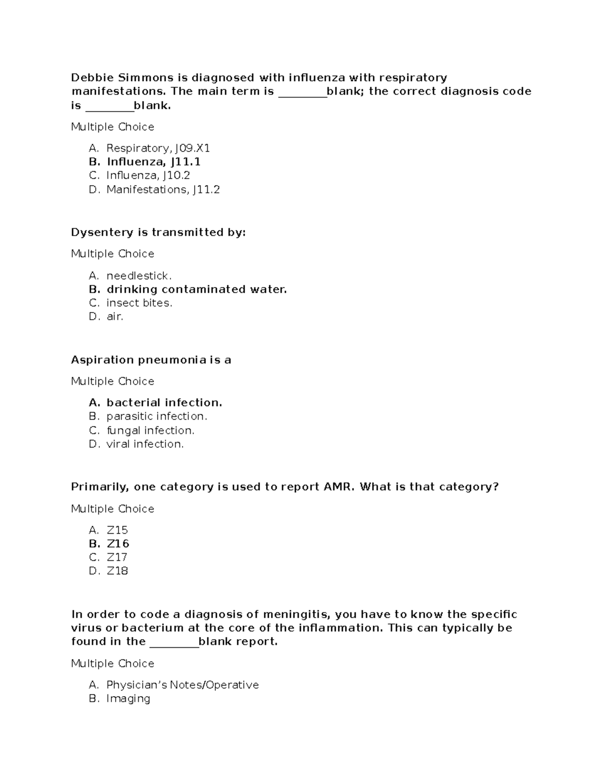 Unit 3 Lab Assignment 2 - Some of the questions with answers. - Debbie Simmons is diagnosed with ...
