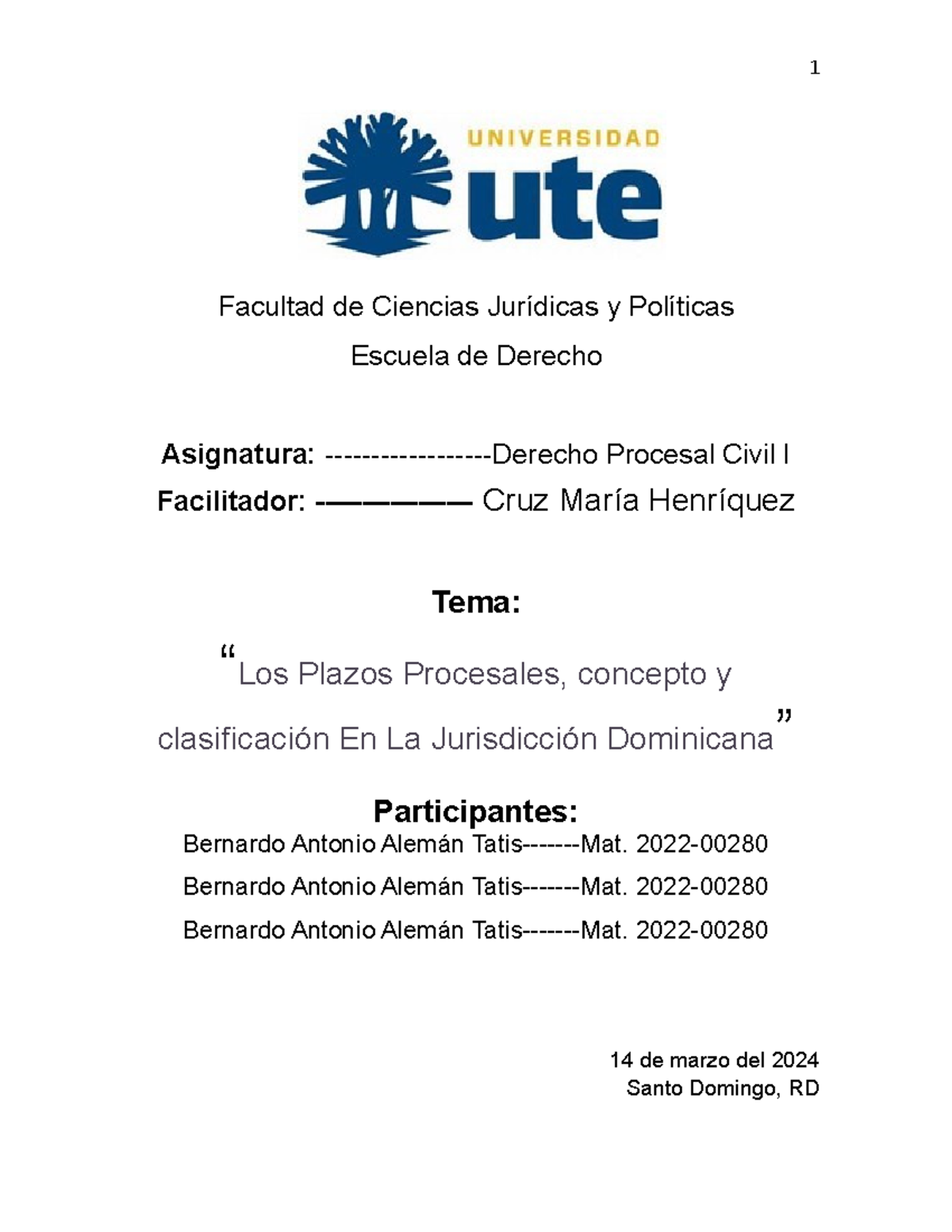 5TA - Pérez Méndez, Artagnan (1988). Procedimiento Civil (Tomo II). Santo Domingo, - Facultad de ...