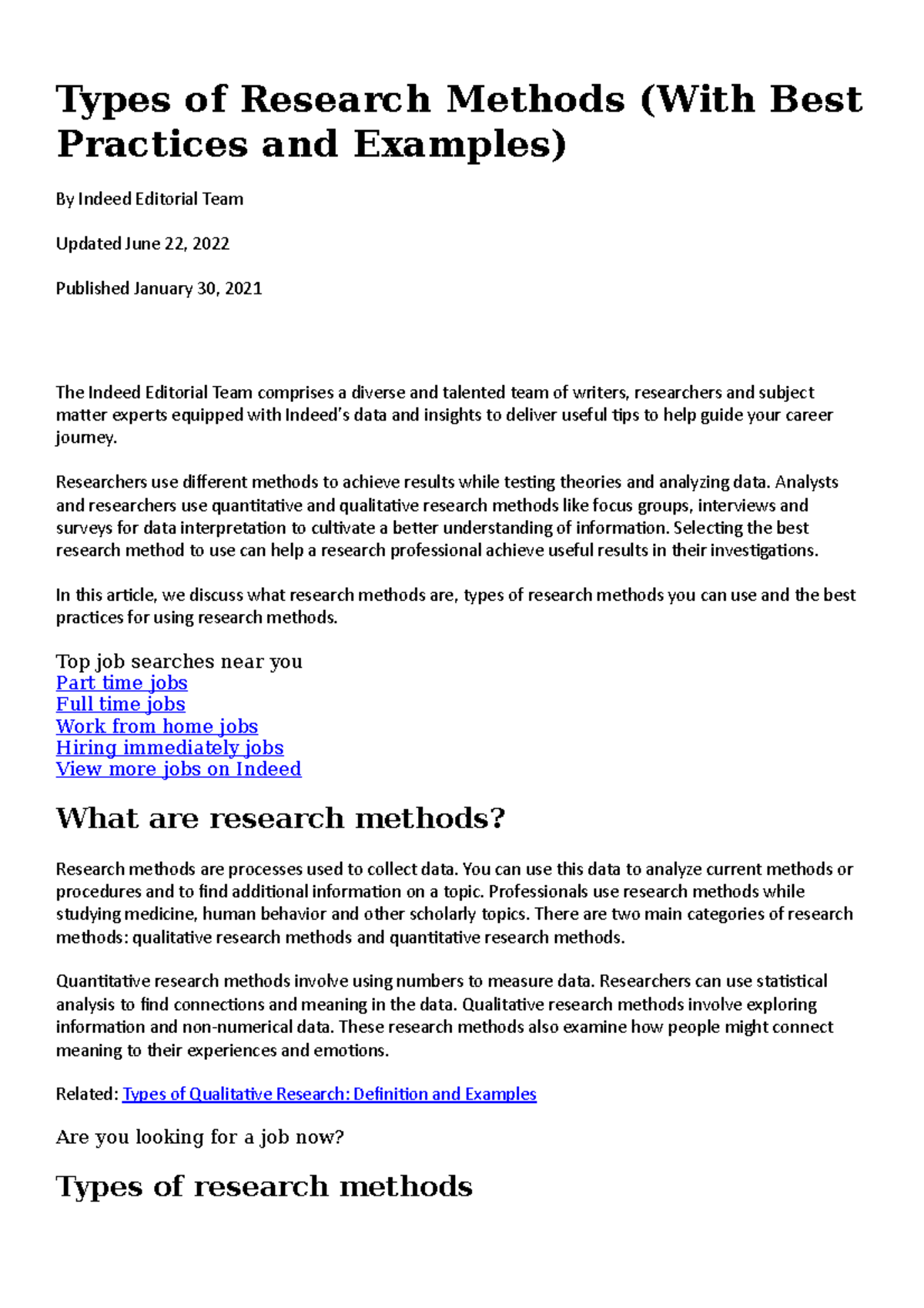 What is Research 2 - Types of Research Methods (With Best Practices and ...