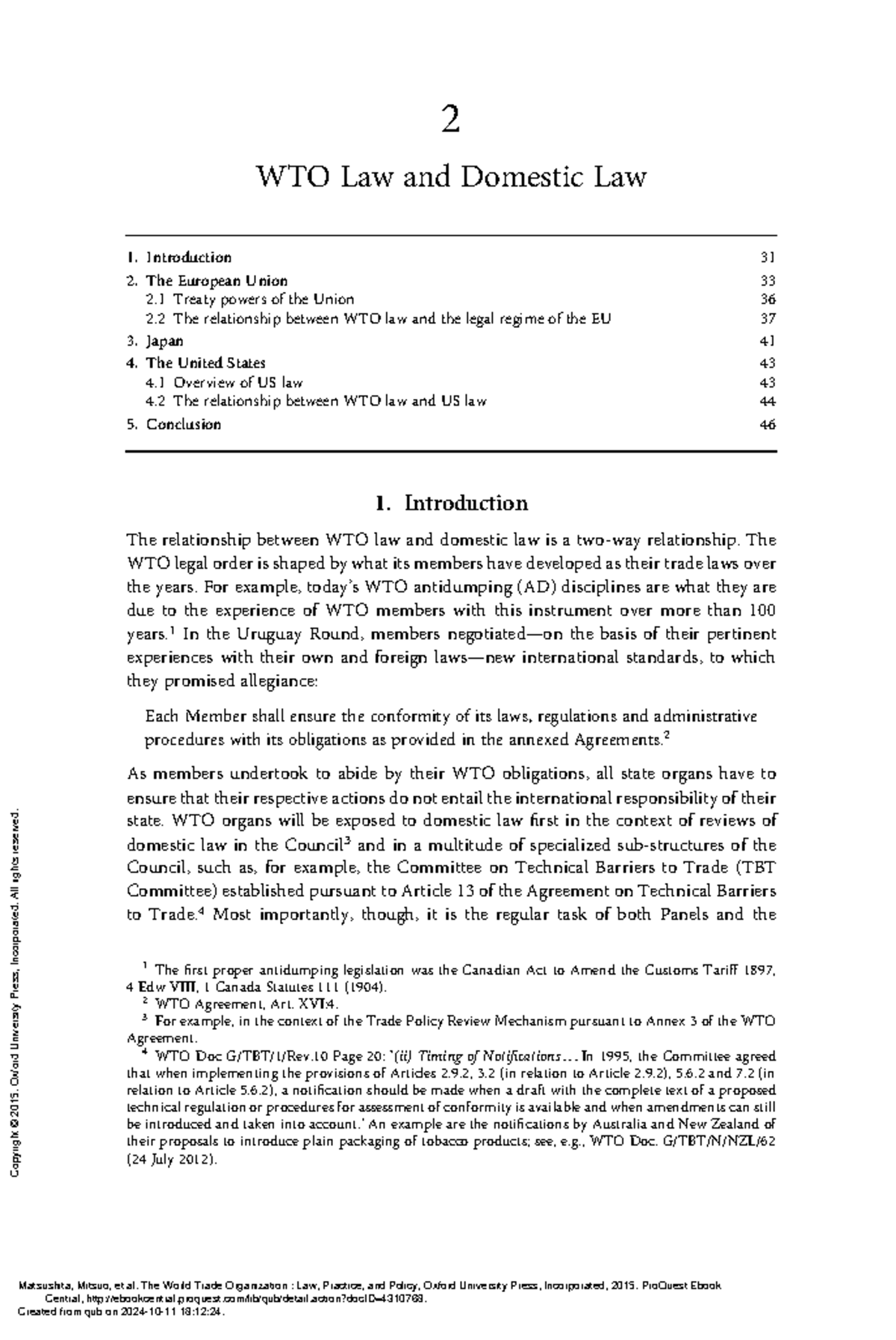 The World Trade Organization Law Practice and Poli - 2 WTO Law and ...